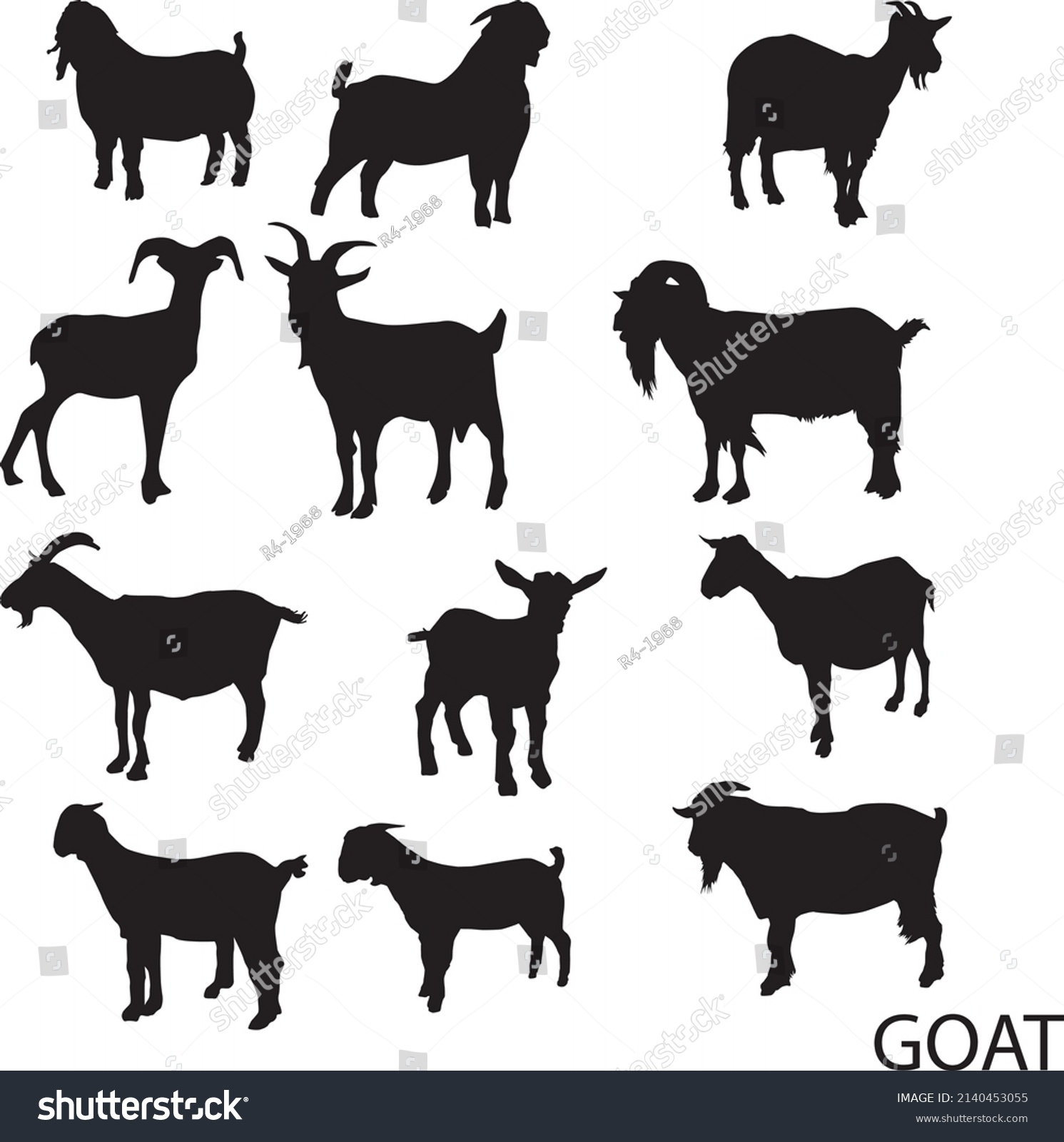 Shape Goat Vector Art Design Print Stock Vector (Royalty Free ...