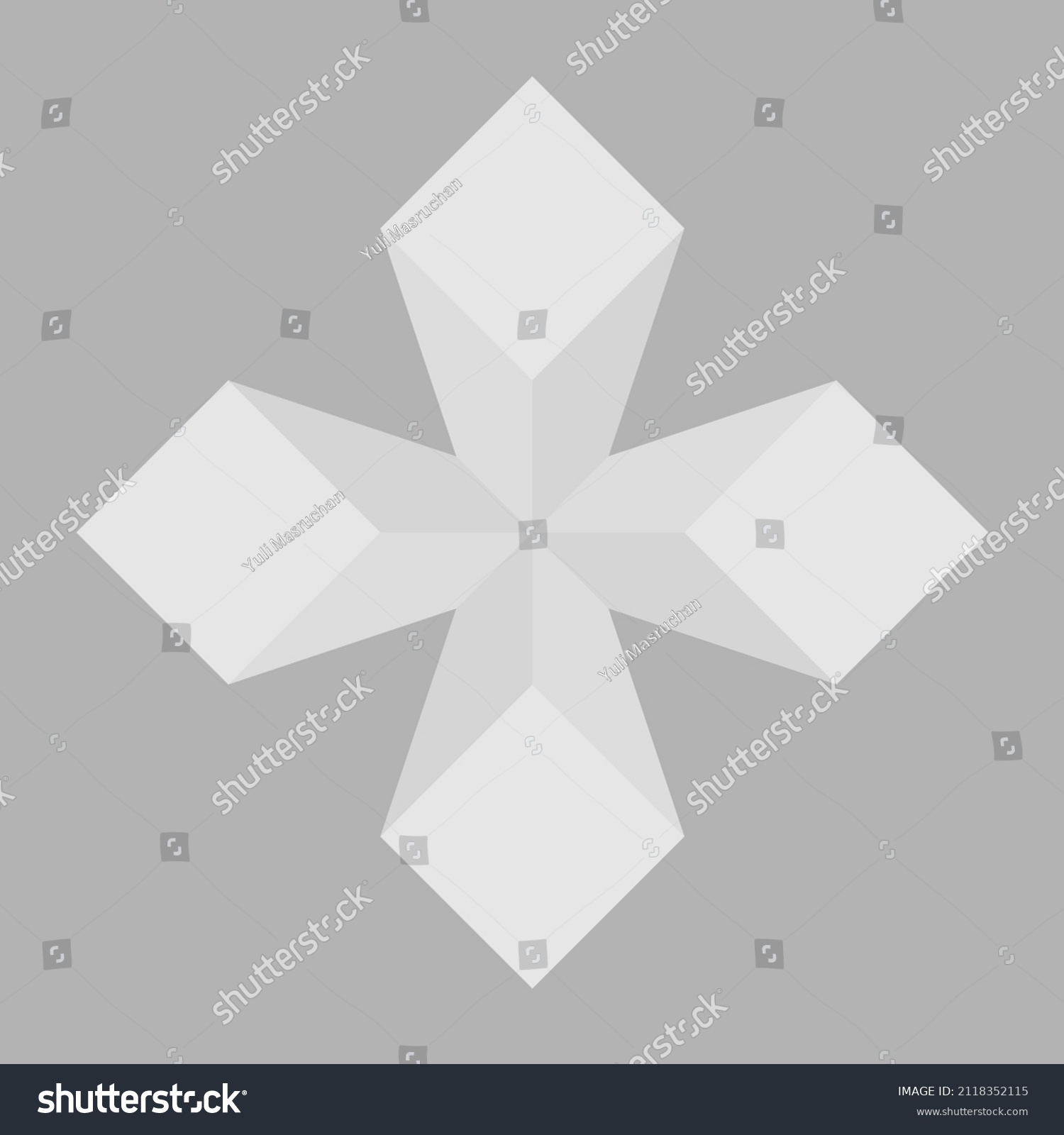 Shape Illustrations Gray Block Easy Cuboid Stock Vector (Royalty Free ...