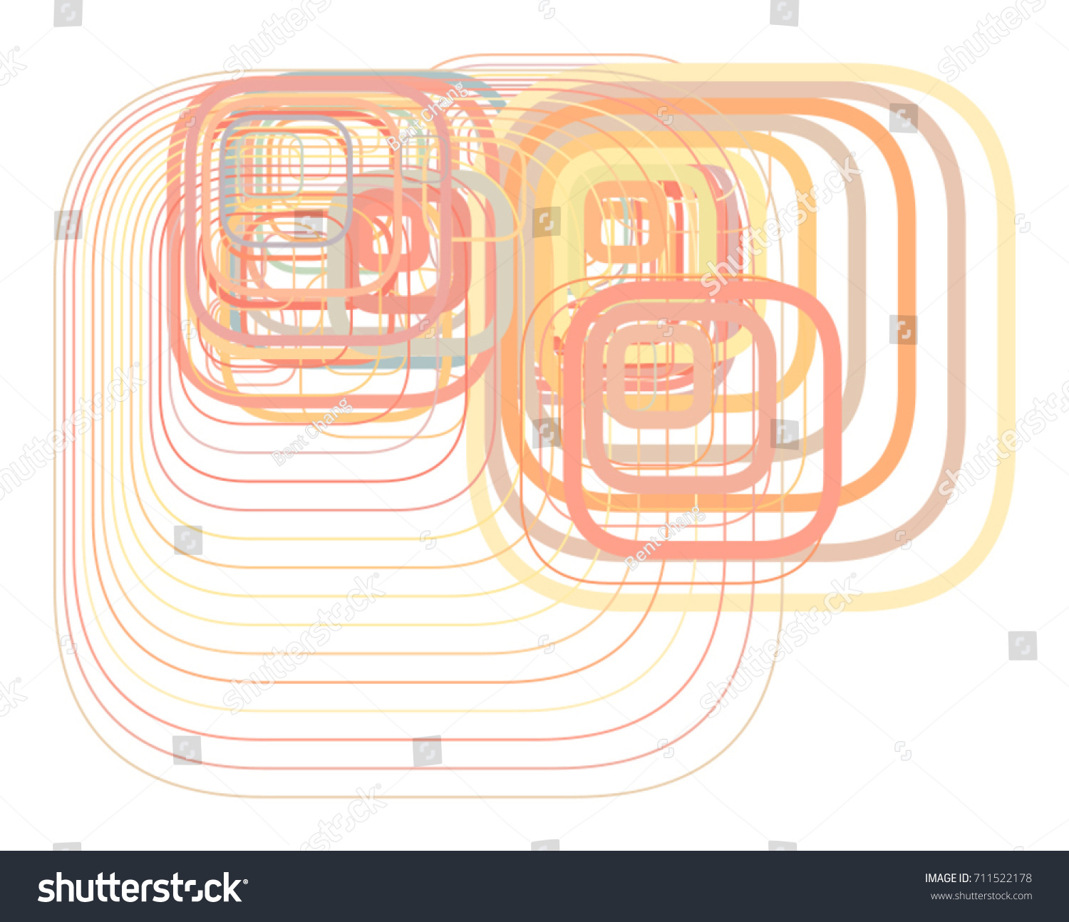 Shape Rounded Rectangle Abstract Geometric Background Stock Vector ...