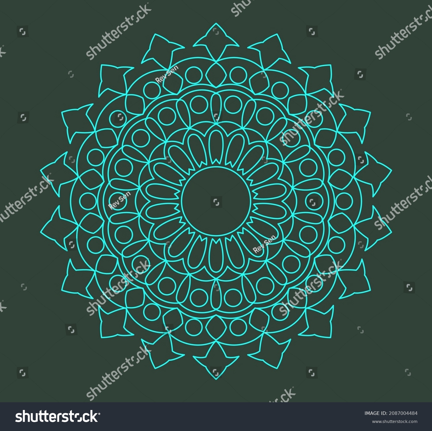 Shapes Mandala Vector Design On Template Stock Vector (Royalty Free ...