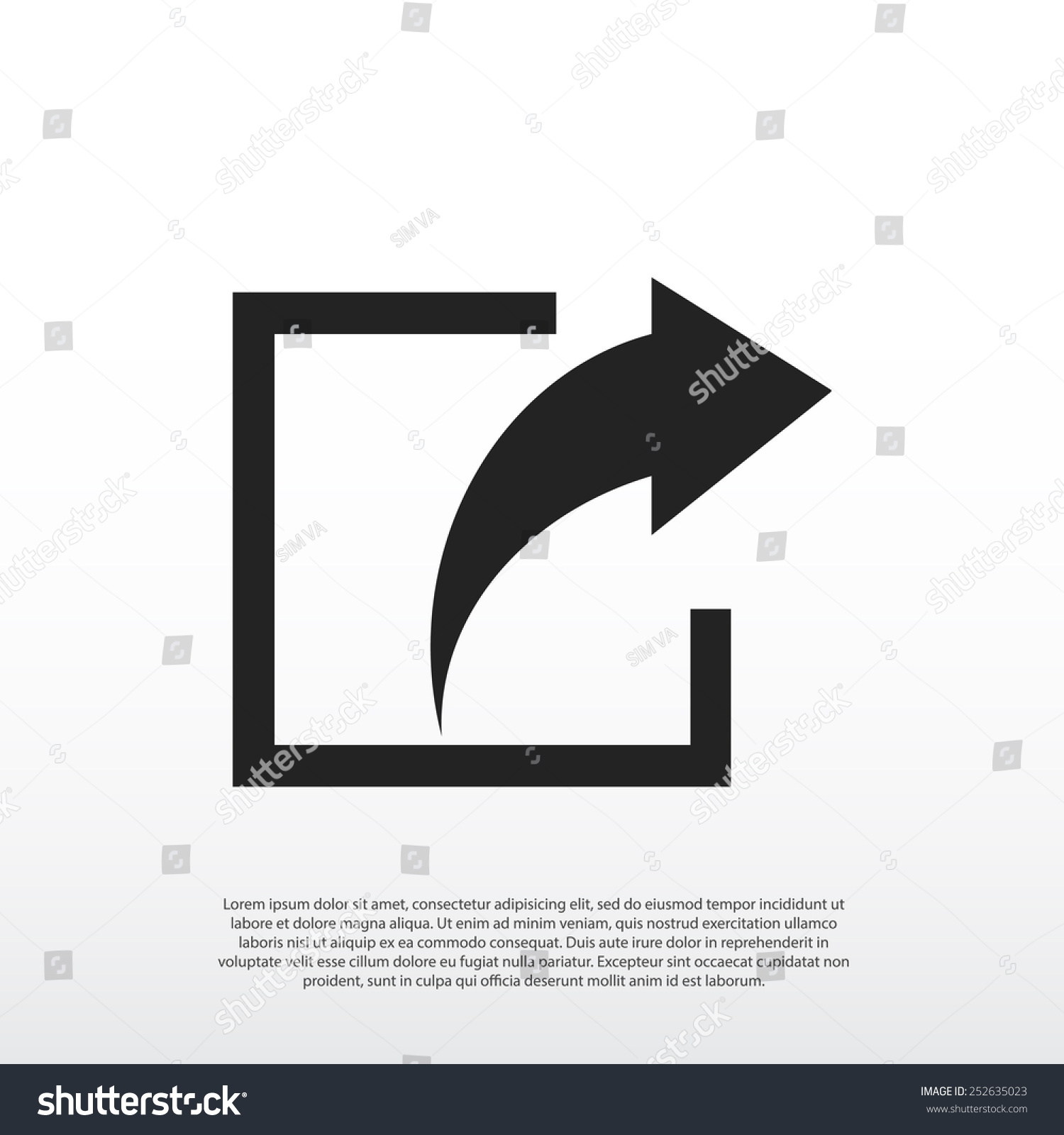icono de compartir: vector de stock (libre de regalías) 252635023 ...