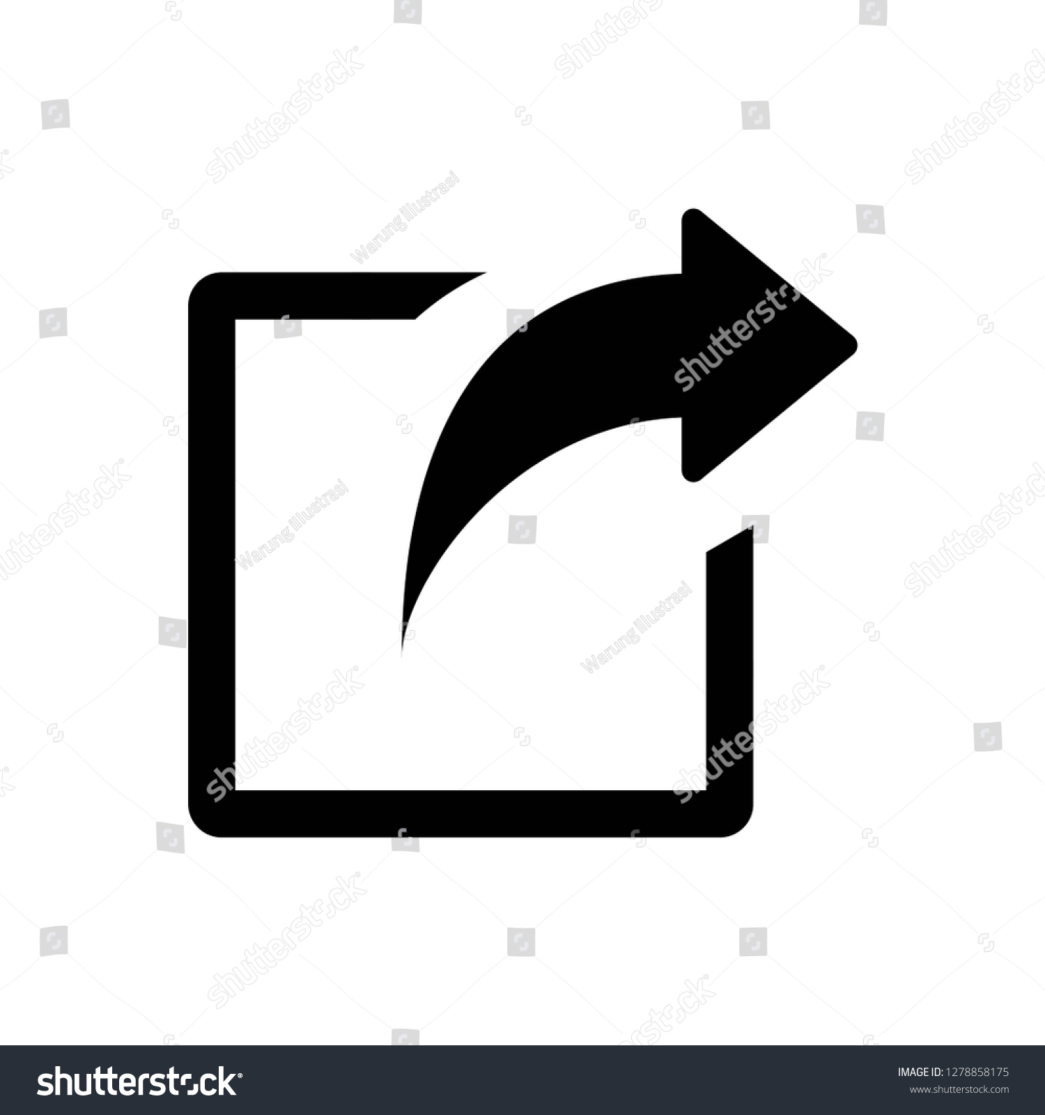 Share Icon Symbol Vector Stock Vector (Royalty Free) 1278858175 ...