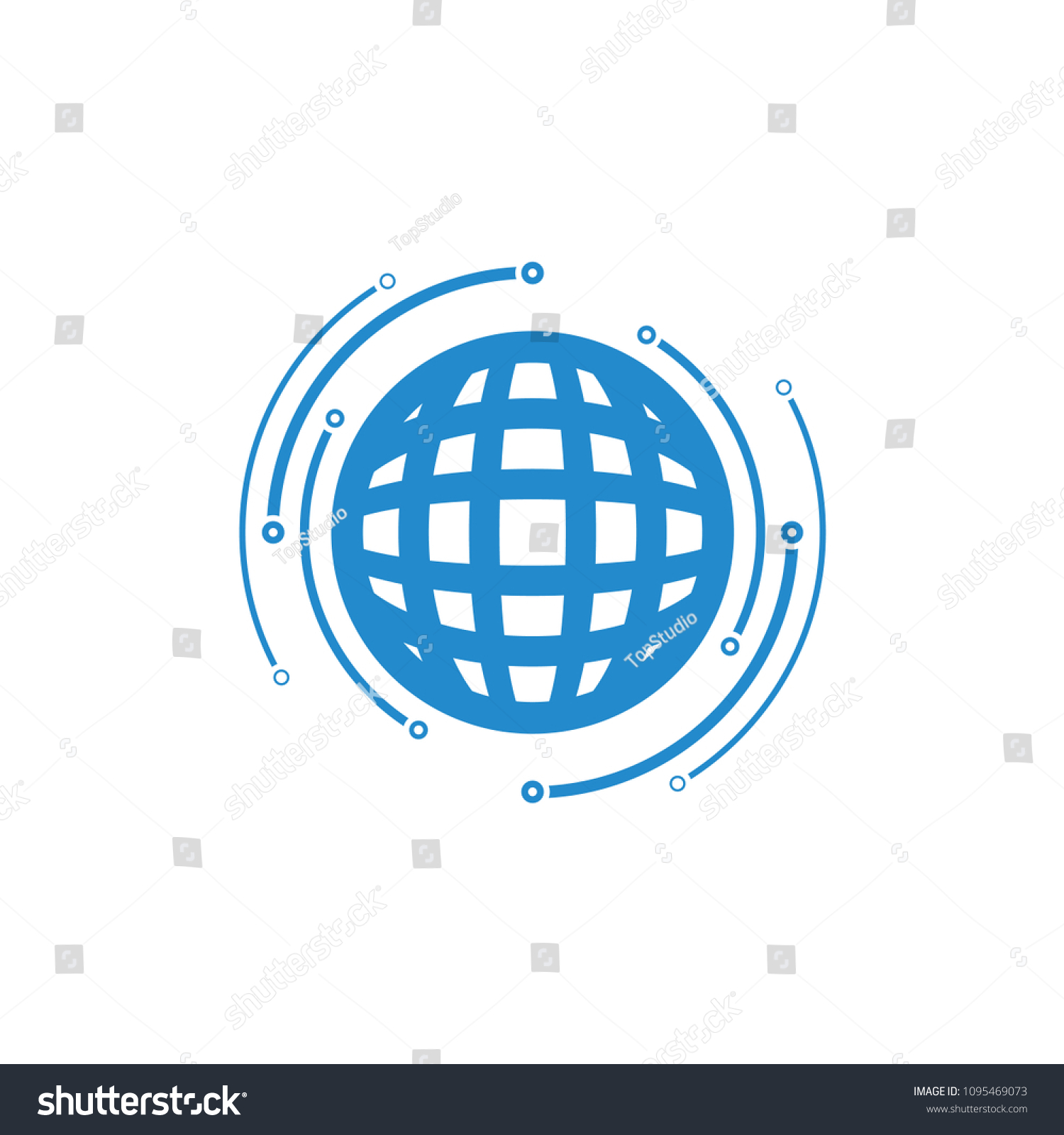 Sharing Global Icon Logo Design Element Stock Vector (Royalty Free ...