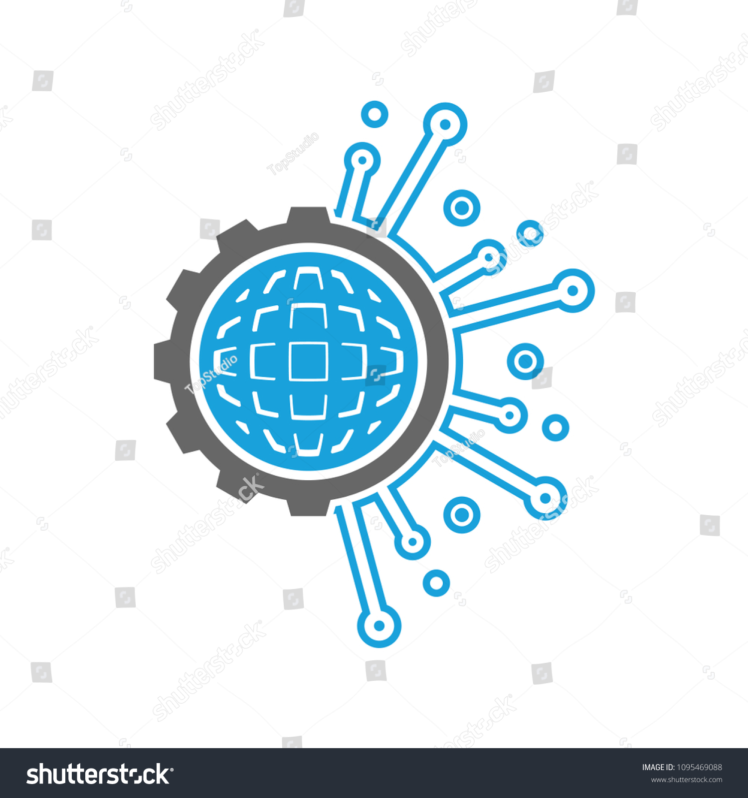 Sharing Global Icon Logo Design Element Stock Vector (Royalty Free ...