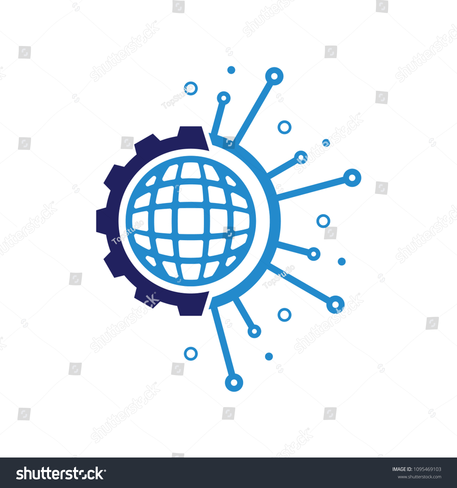 Sharing Global Icon Logo Design Element Stock Vector (Royalty Free ...