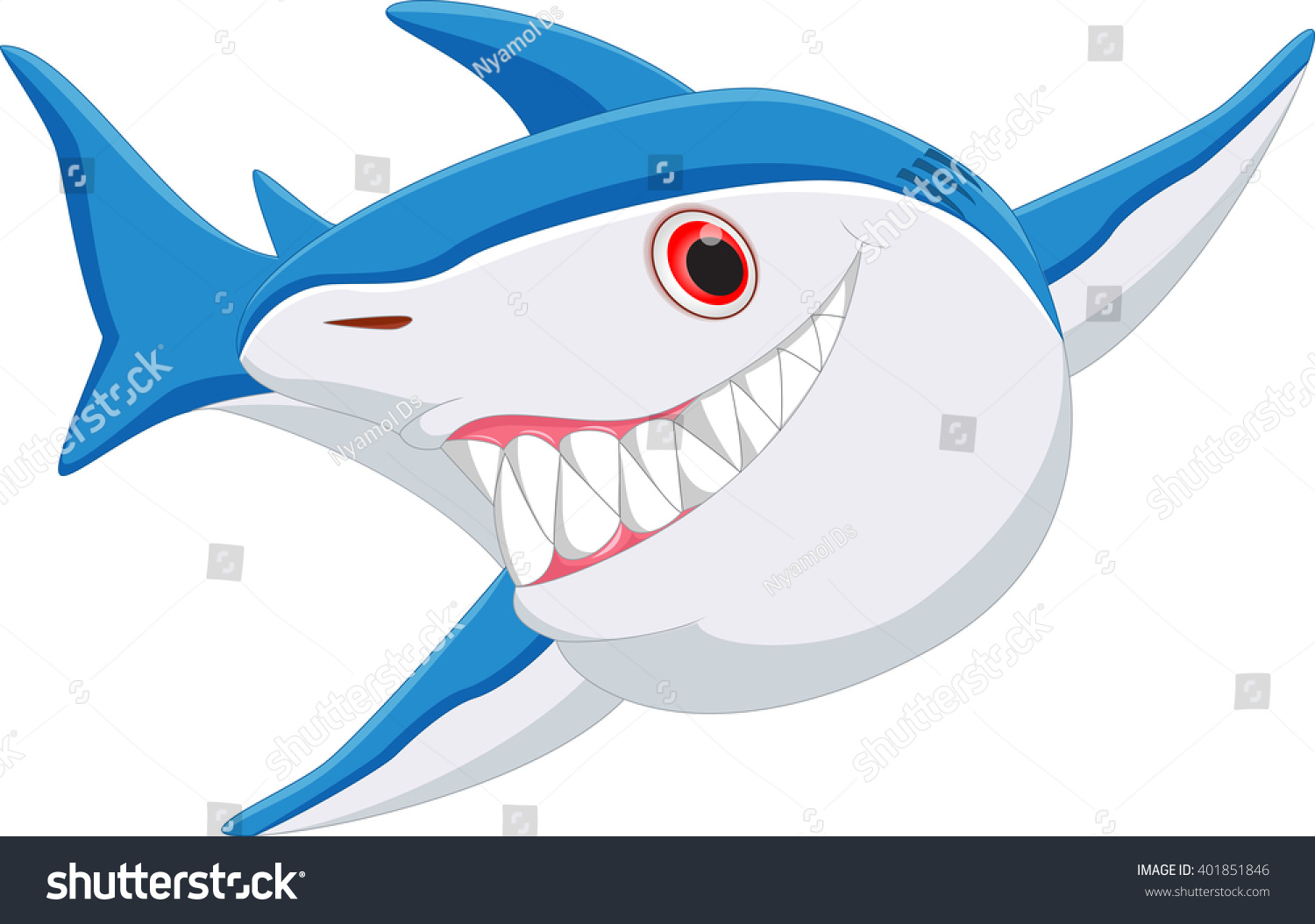 Shark Cartoon Stock Vector (Royalty Free) 401851846 | Shutterstock