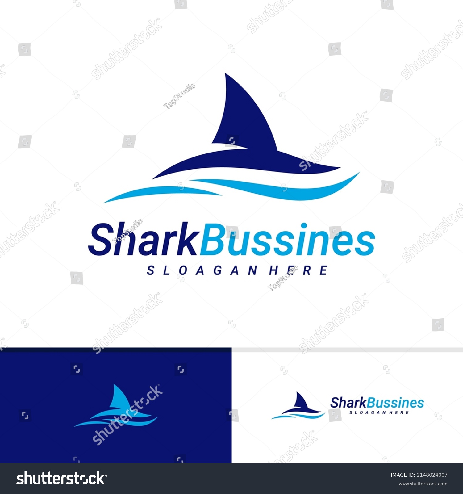 Shark Fin Logo Design Vector Template Stock Vector (Royalty Free ...
