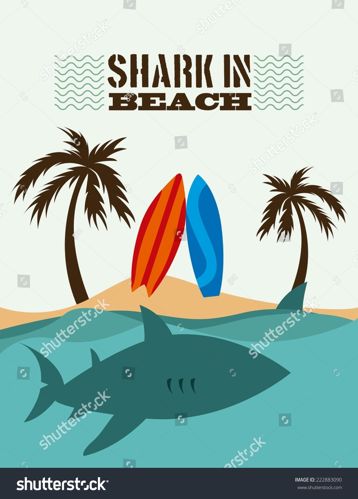 Shark Graphic Design Vector Illustration Stock Vector (Royalty Free ...
