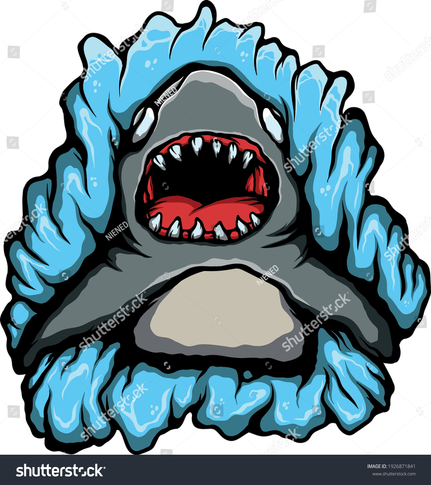 Shark Hand Draw Vector Illustration Stock Vector (Royalty Free ...