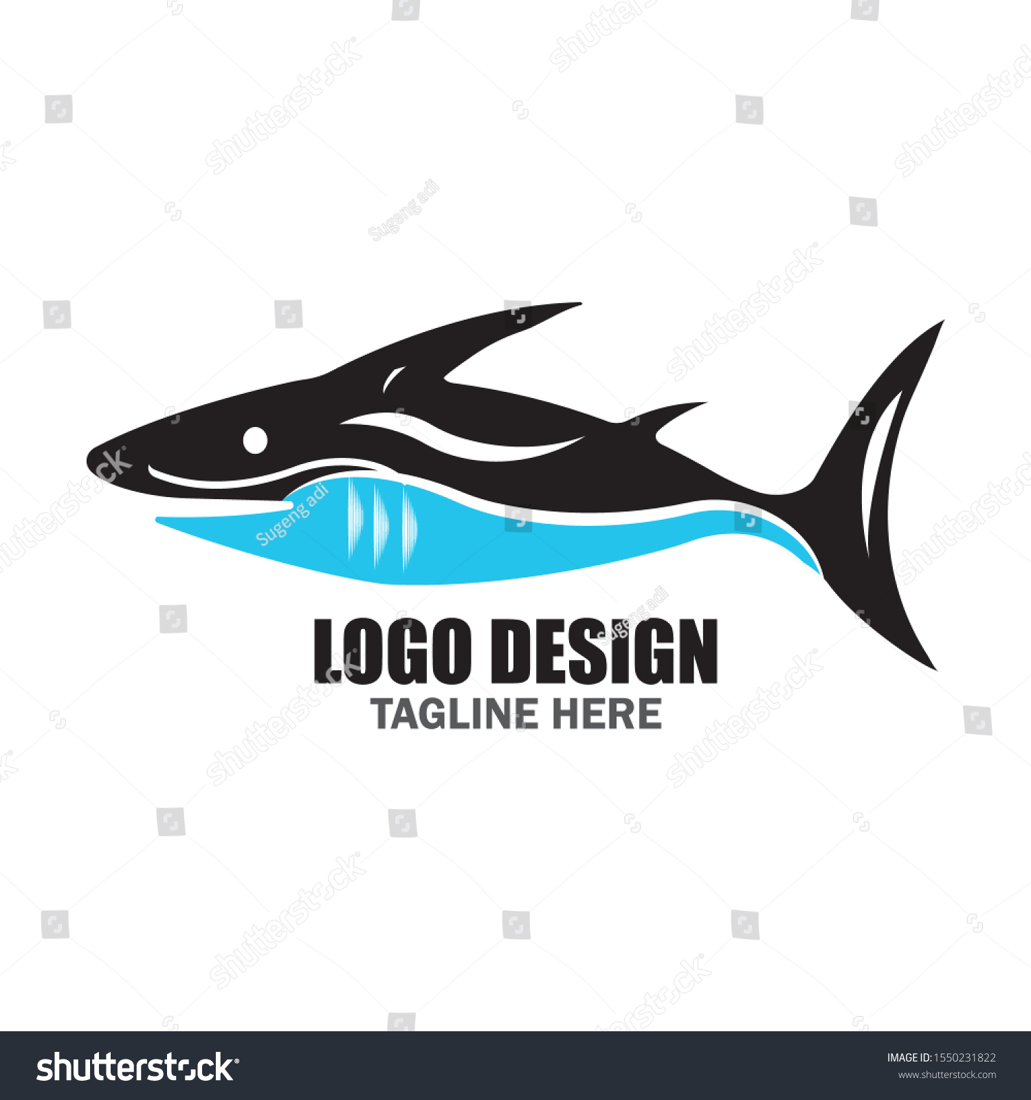 Shark Icon Logo Design Vector Illustration Stock Vector (Royalty Free ...