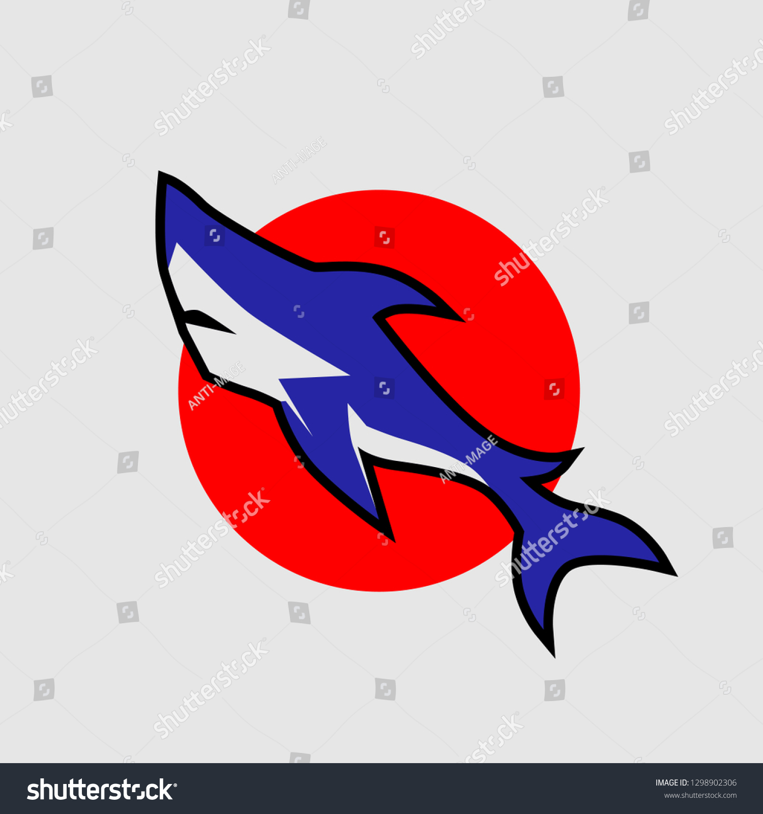 Shark Japan Logo: vector de stock (libre de regalías) 1298902306 ...