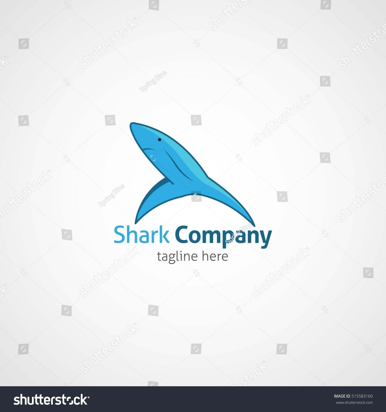 Shark Logo Design Template Vector Illustration: เวกเตอร์สต็อก (ปลอดค่า ...