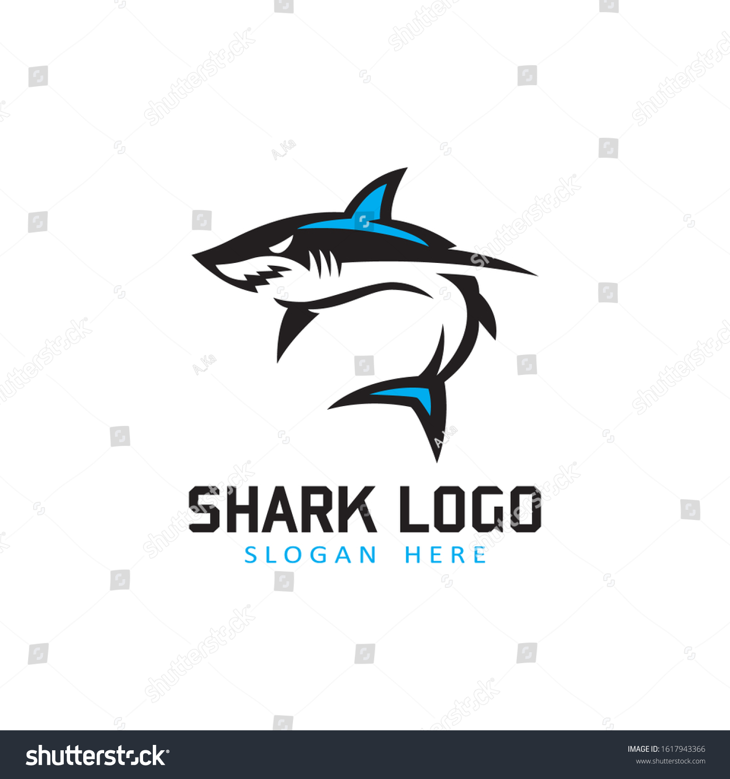 Shark Logo Icon Design Vector Illustration Stock Vector (Royalty Free ...