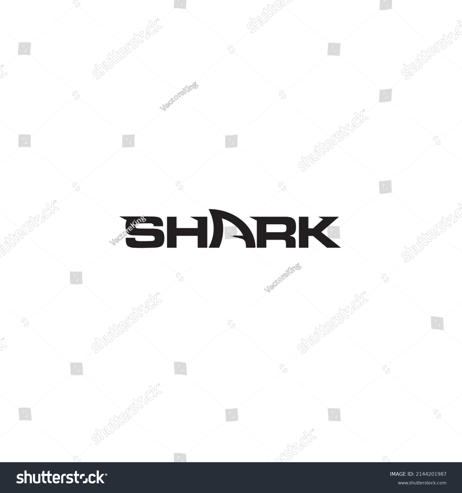 Shark Logo Wordmark Design Stock Vector (Royalty Free) 2144201987 ...