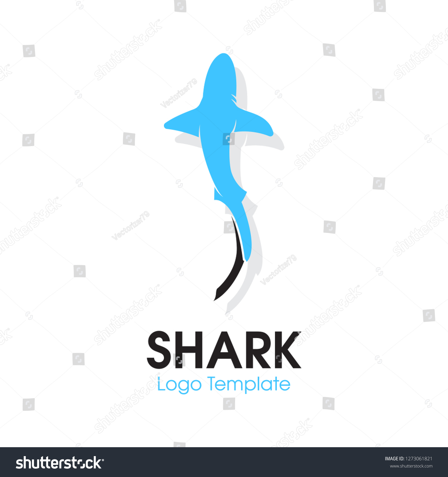 Shark Logo Template Stock Vector (Royalty Free) 1273061821
