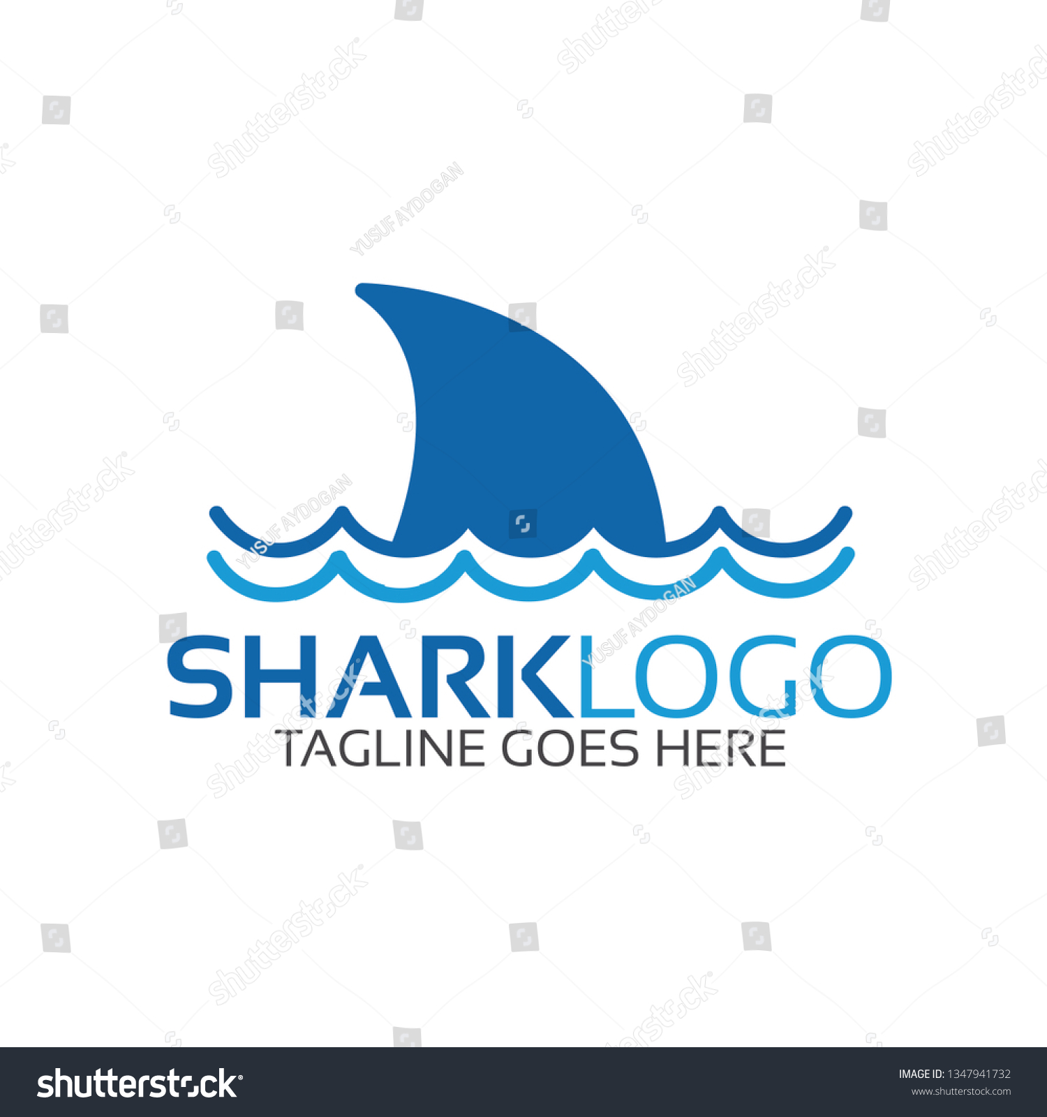 Shark Logo Template Stock Vector (Royalty Free) 1347941732