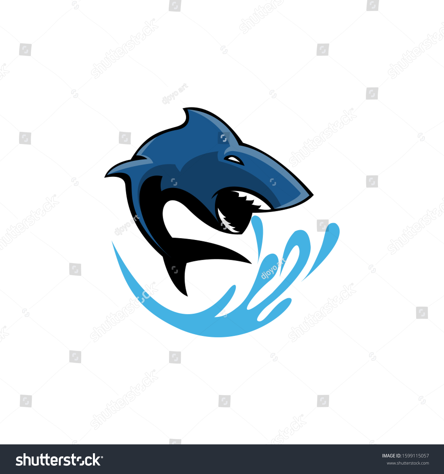 Shark Logo Vector Arts Simple Stock Vector (Royalty Free) 1599115057 ...