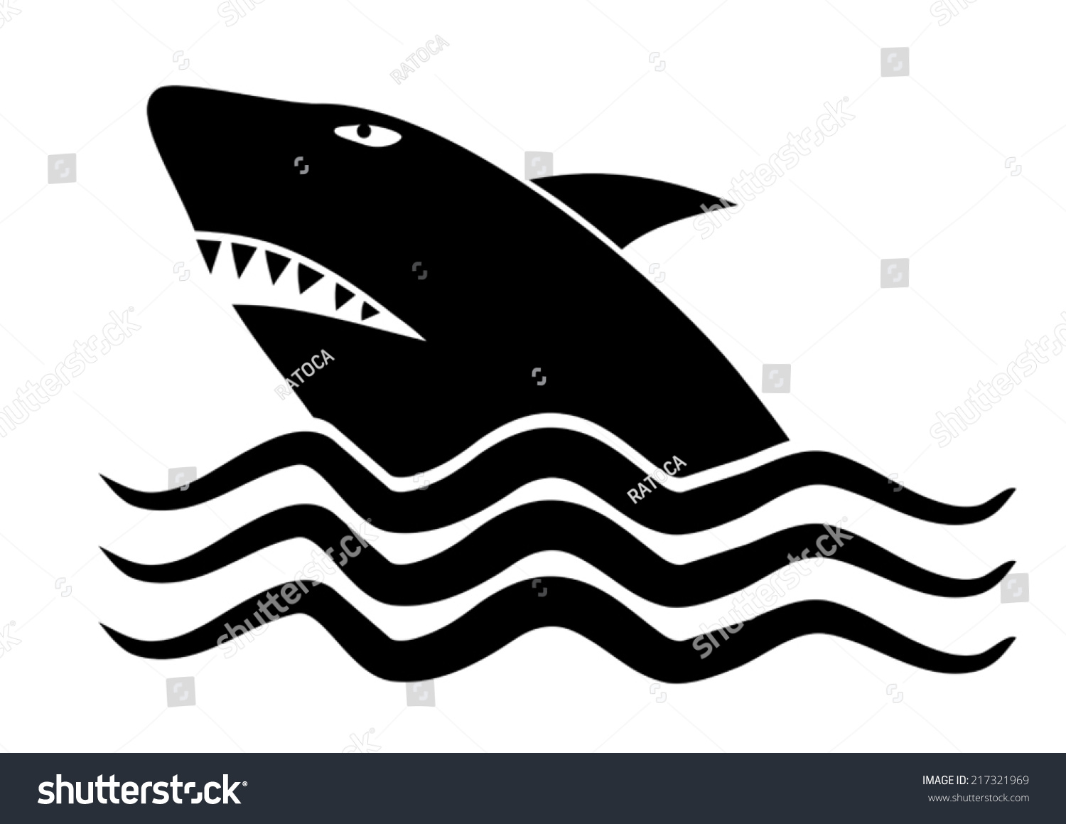 Shark Symbol Stock Vector (Royalty Free) 217321969 | Shutterstock