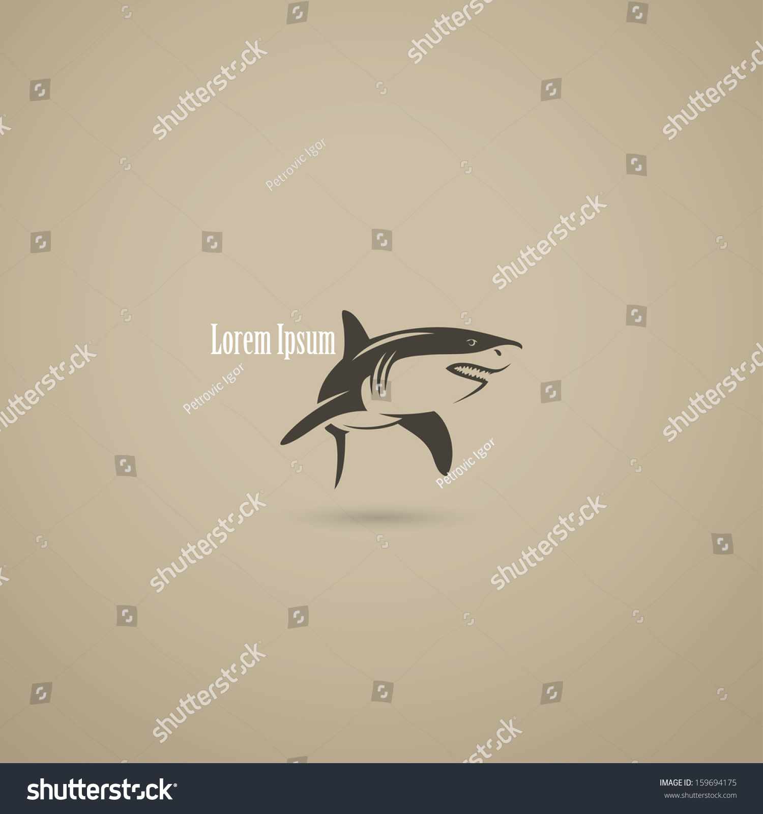 Shark Symbol Vector Illustration Stock Vector (Royalty Free) 159694175