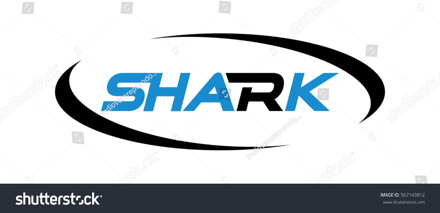 Shark Text Letter Logo Vector Design: vector de stock (libre de ...