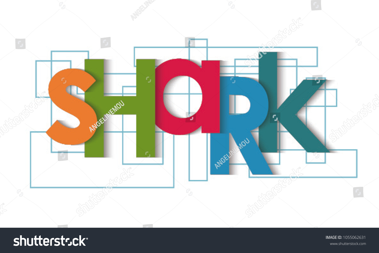 Shark Vector Letters Stock Vector (Royalty Free) 1055062631 | Shutterstock