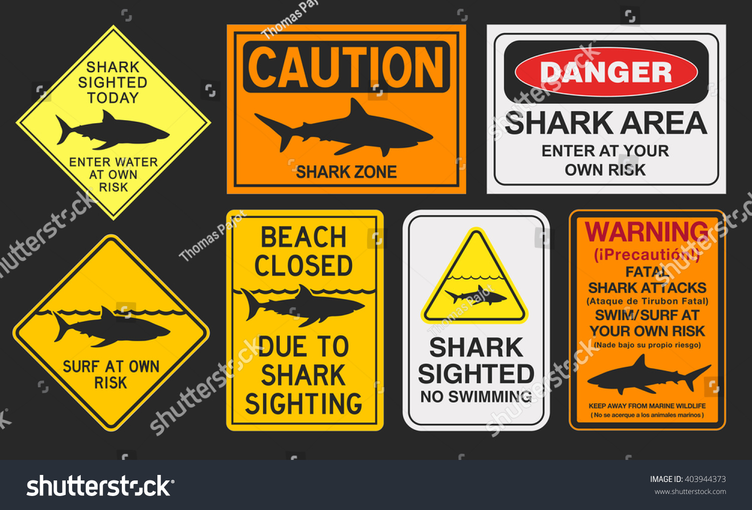 Caution shark Images, Stock Photos & Vectors | Shutterstock