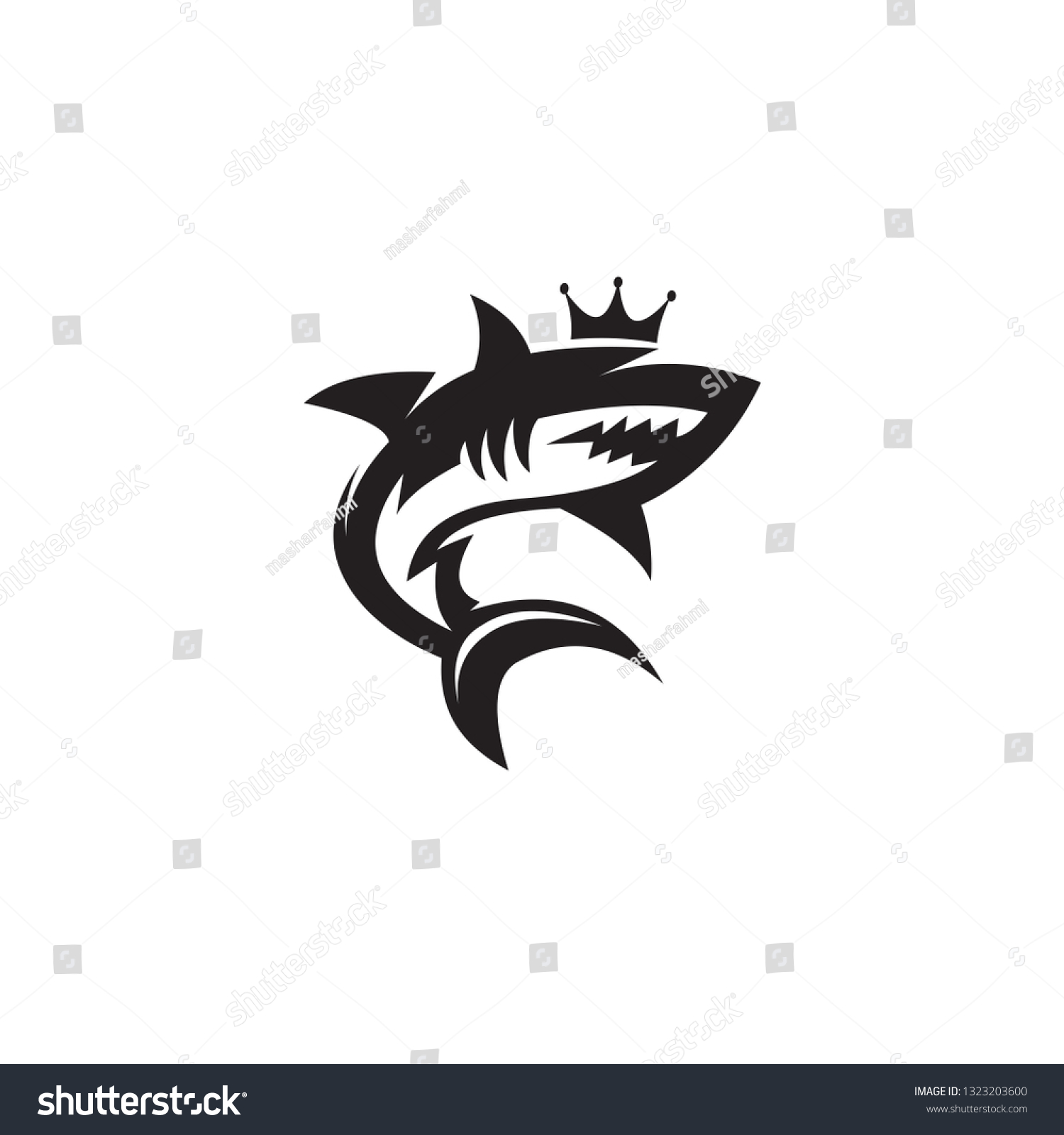 Shark Crown Stock Vector (Royalty Free) 1323203600