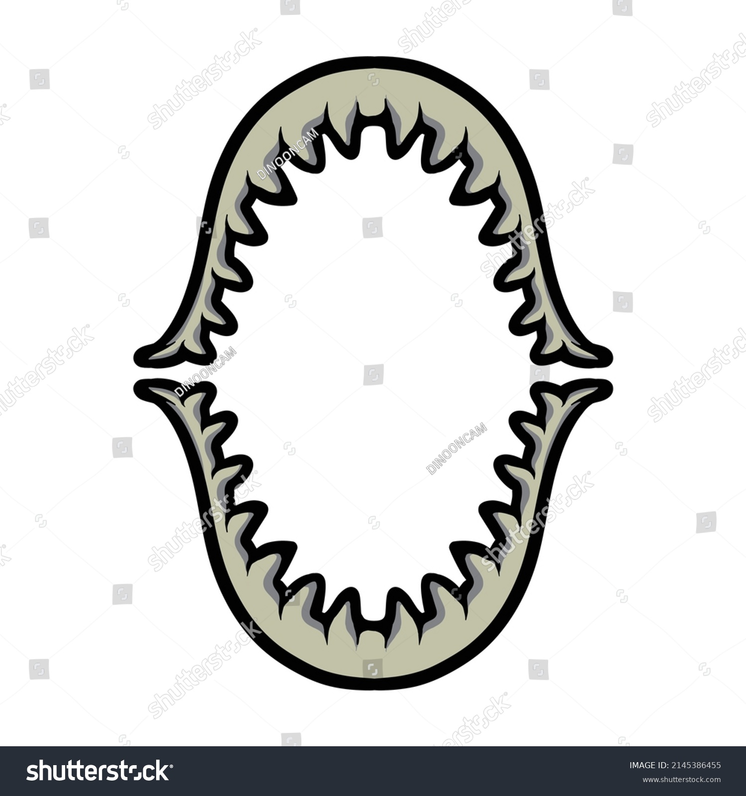 Sharks Jaw Cartoon Vector Character Stock Vector (Royalty Free ...