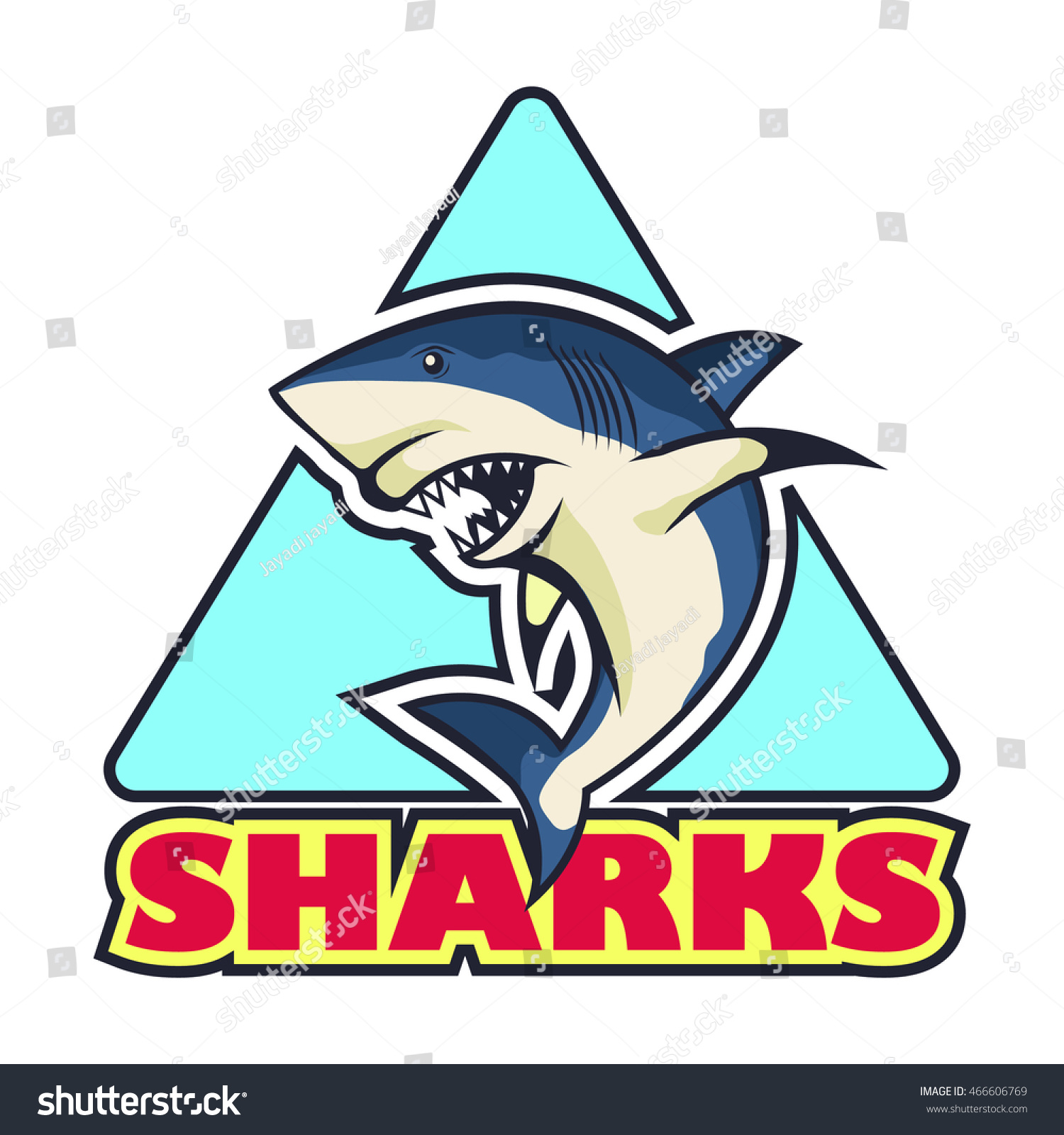 Sharks Logo Stock Vector (Royalty Free) 466606769