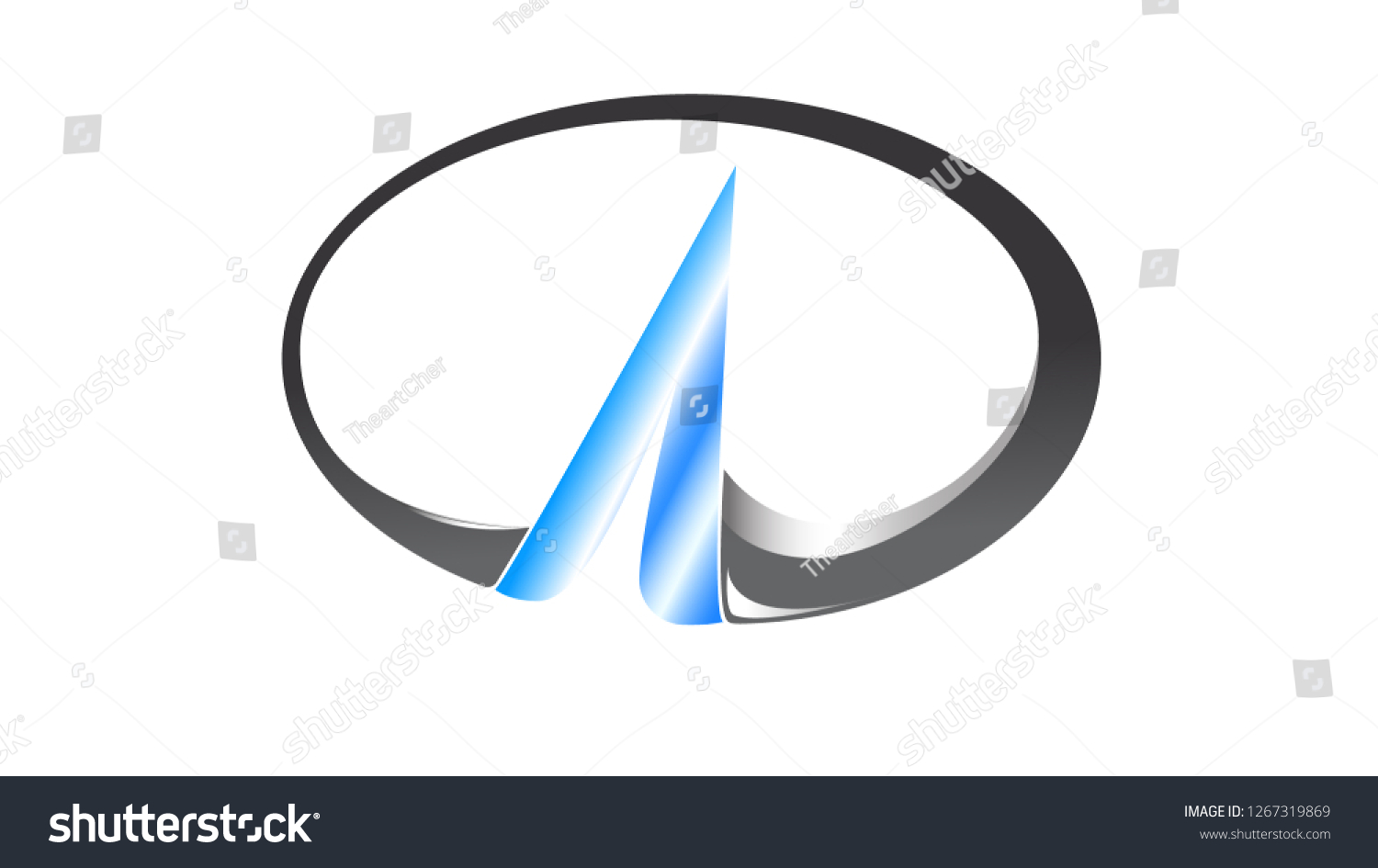 Sharp Letter Ellipse Logo: vector de stock (libre de regalías ...