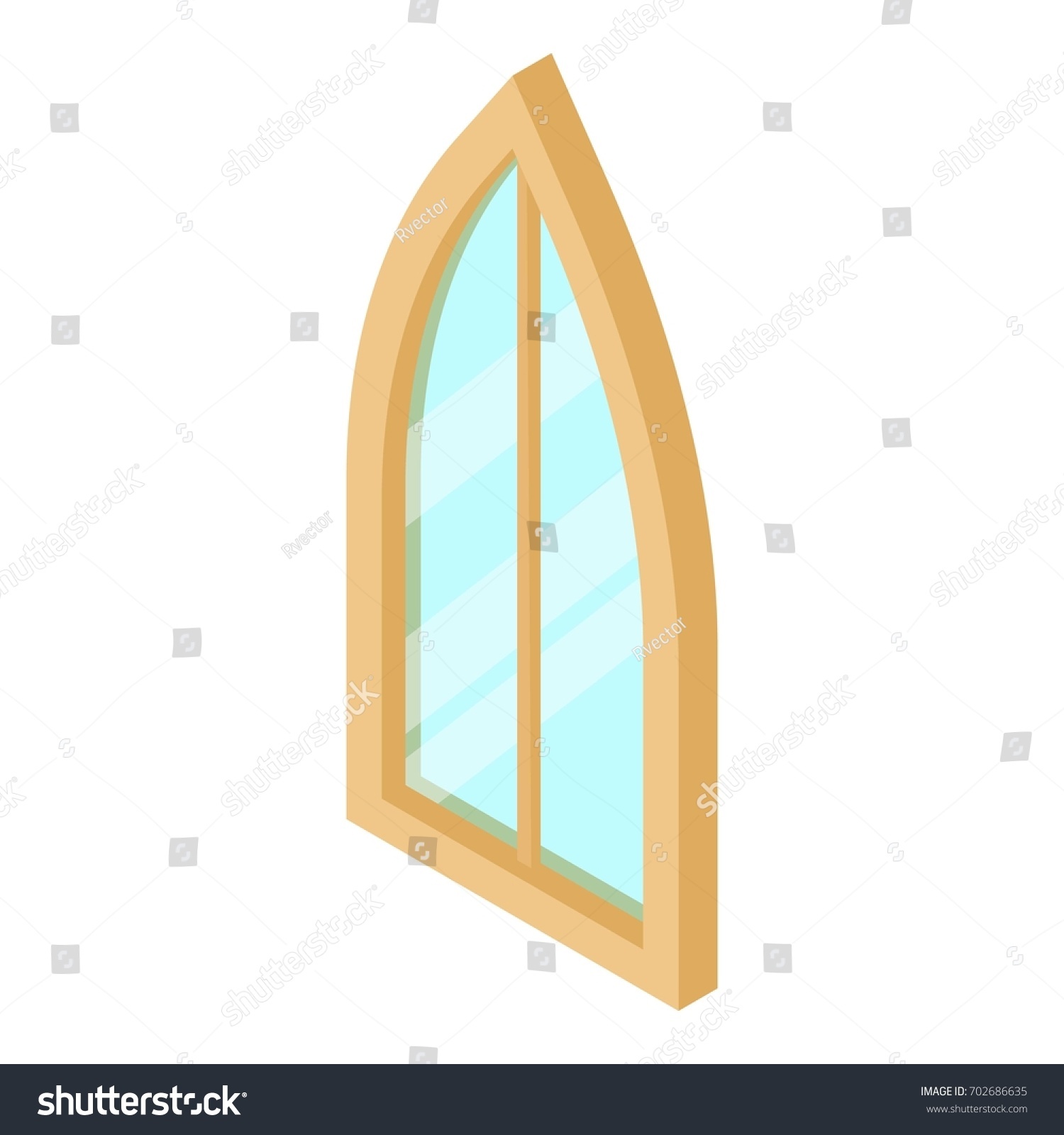 Sharp Corner Window Frame Icon Isometric Stock Vector (Royalty Free ...