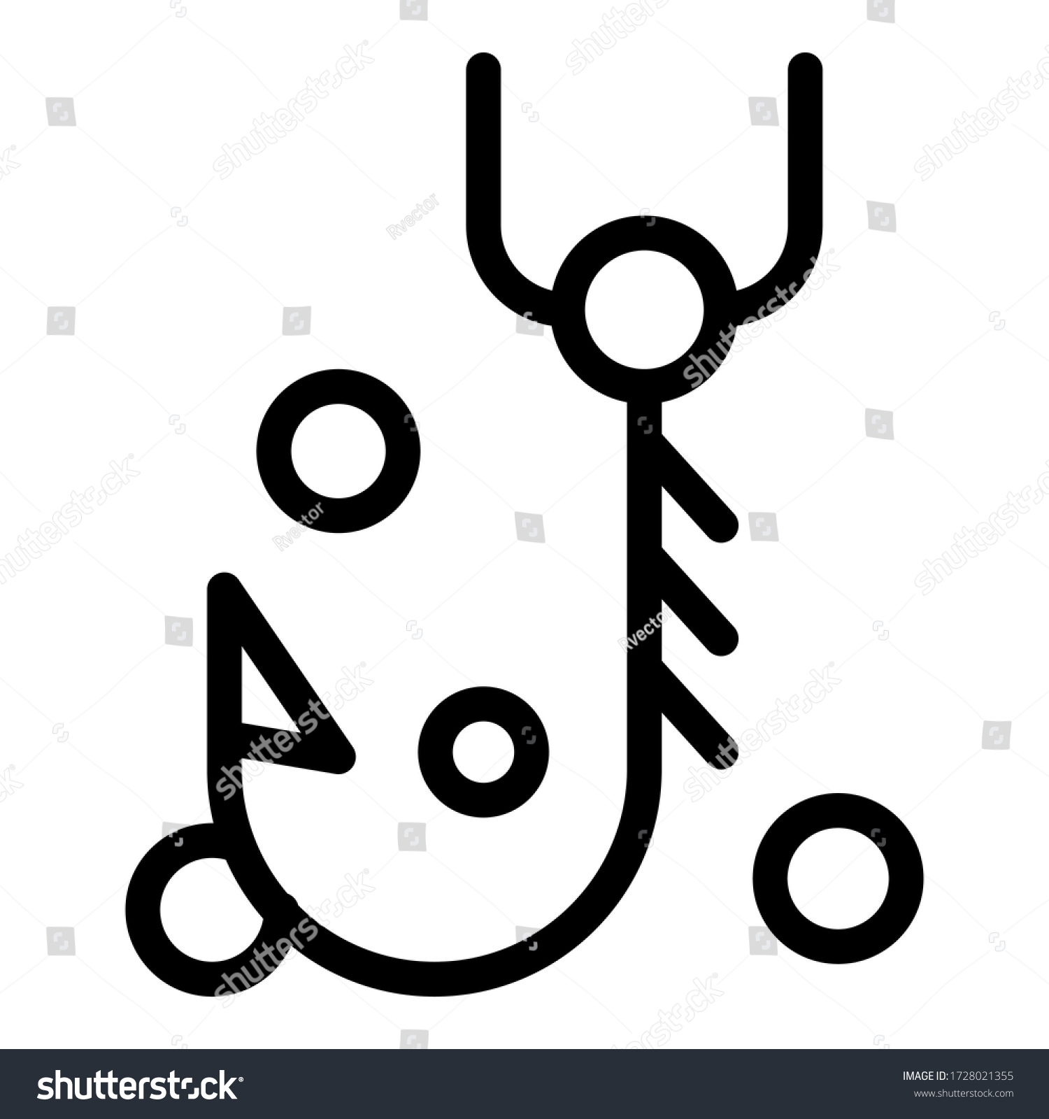 Sharp Hook Icon Outline Sharp Hook Stock Vector (Royalty Free) 1728021355