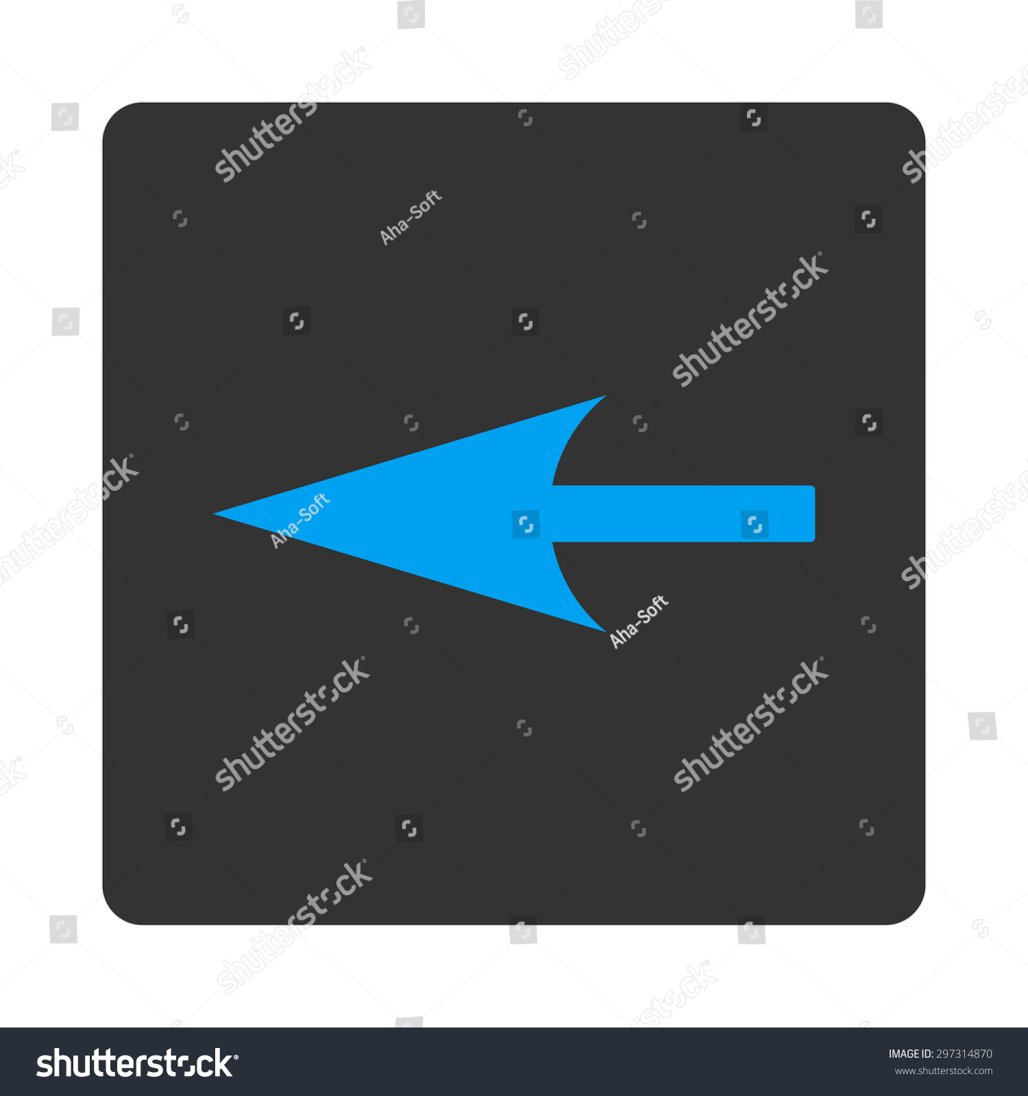 Vektor Stok Sharp Left Arrow Icon Primitive Buttons (Tanpa Royalti ...