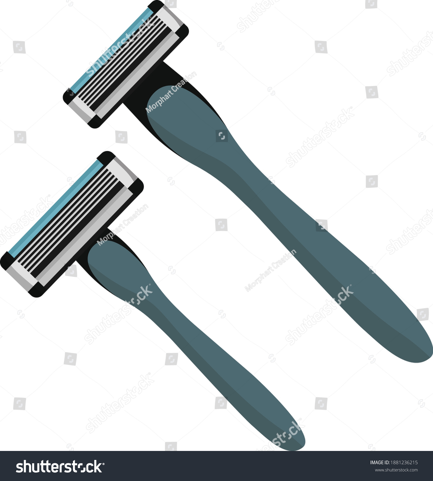 Sharp Razors Illustration Vector On White Stock Vector (Royalty Free ...