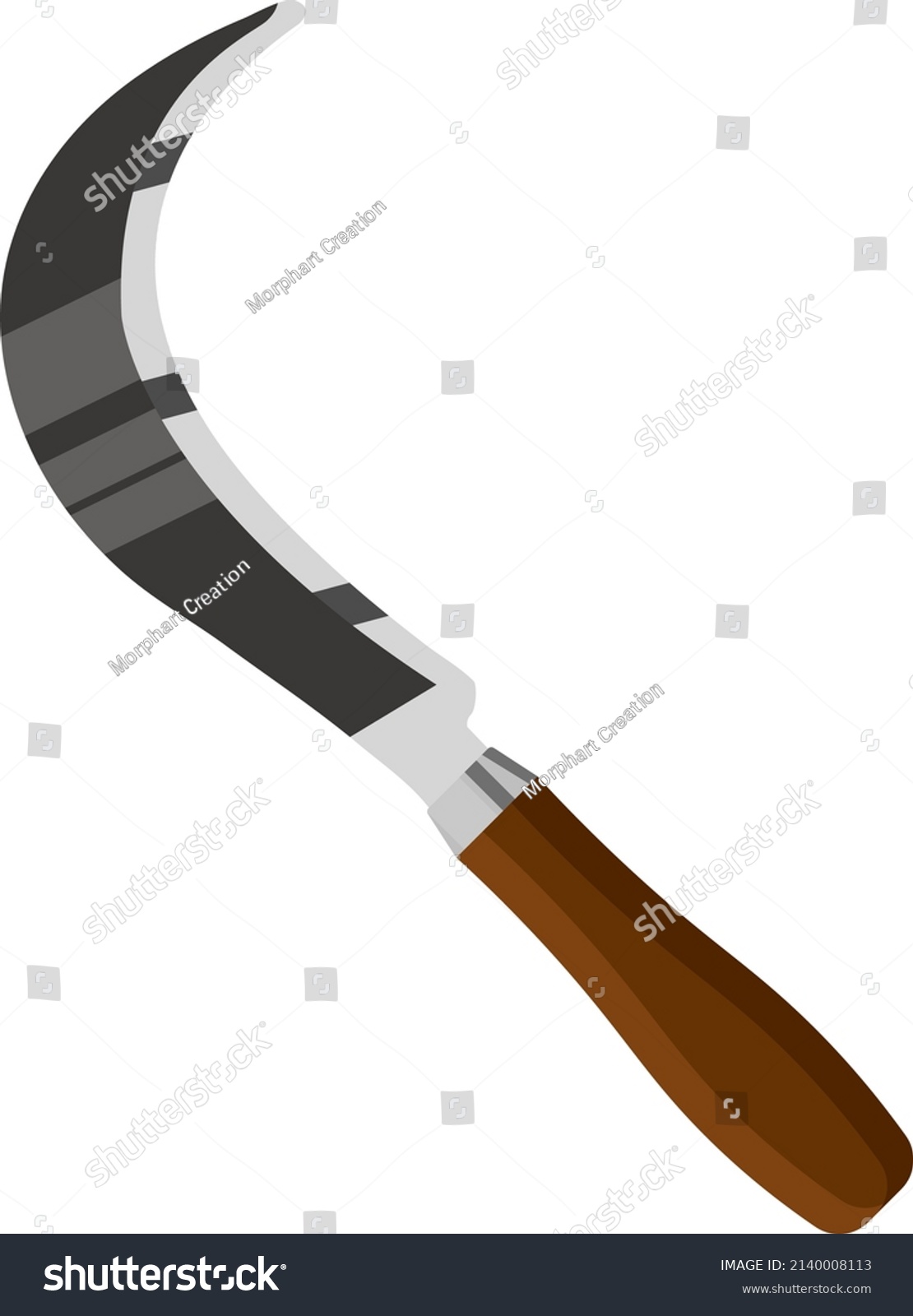 Sharp Sickle Illustration Vector On White Stock Vector (Royalty Free ...