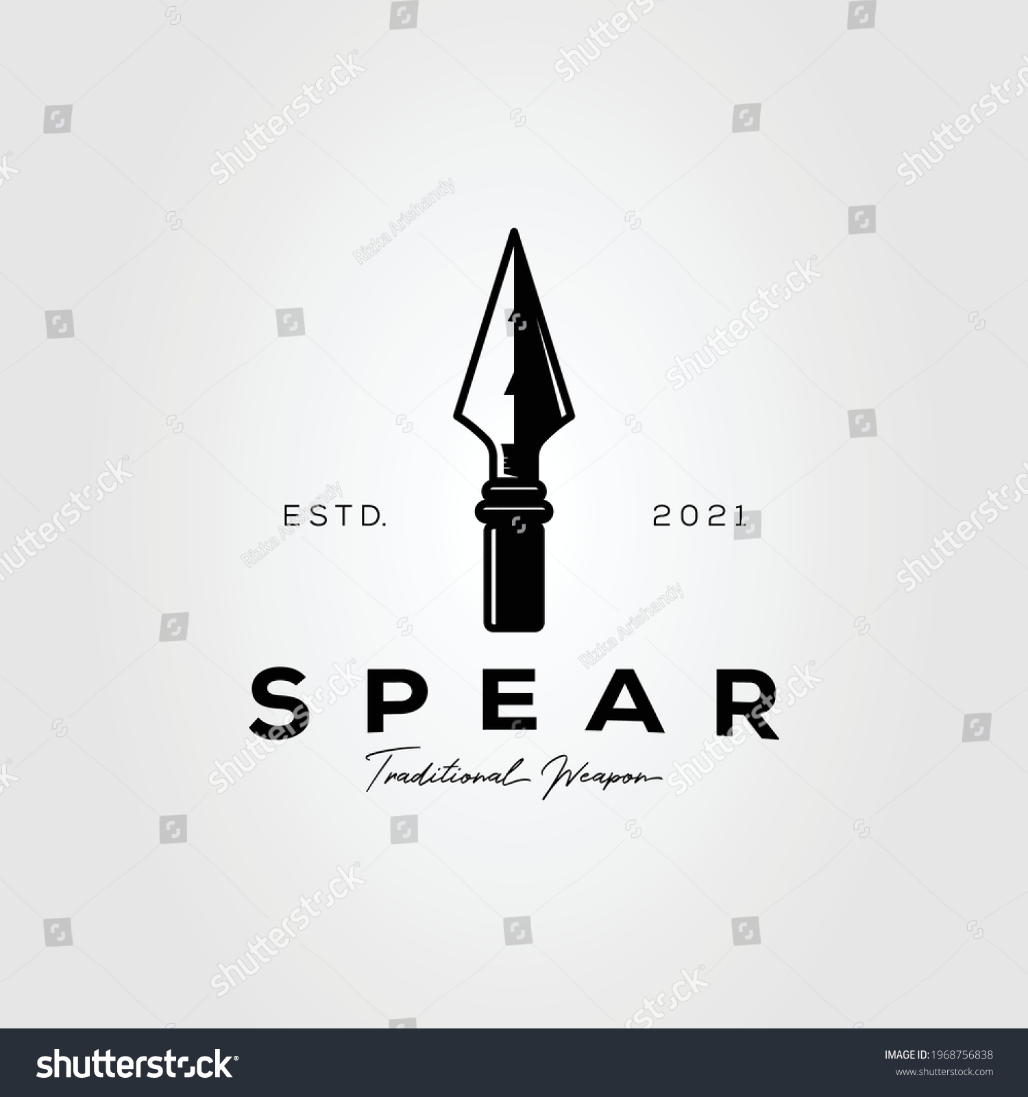 Sharp Spear Logo Head Arrow Lance Stock Vector (Royalty Free ...
