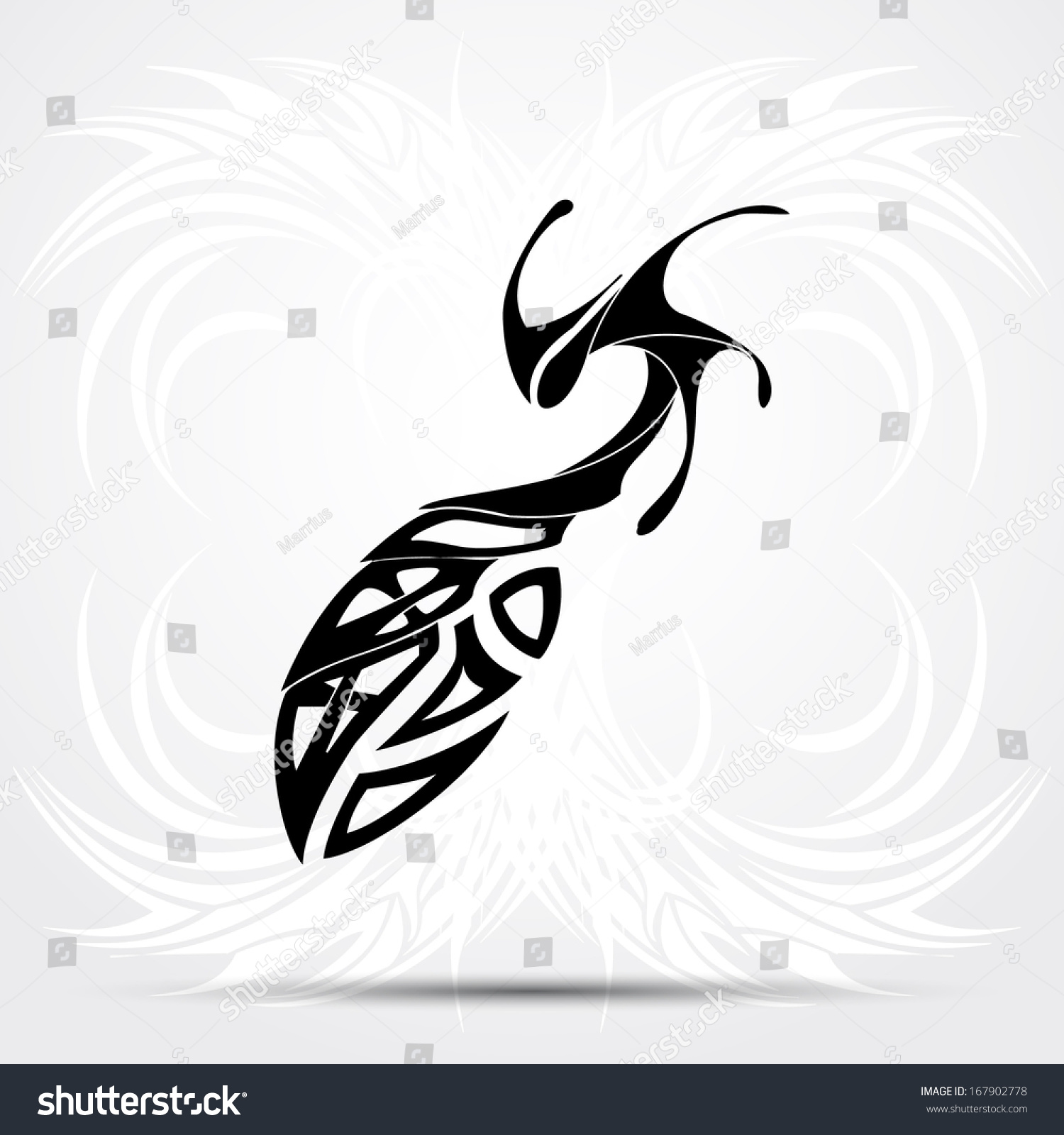 Sharp Tribal Tattoo Stock Vector (Royalty Free) 167902778