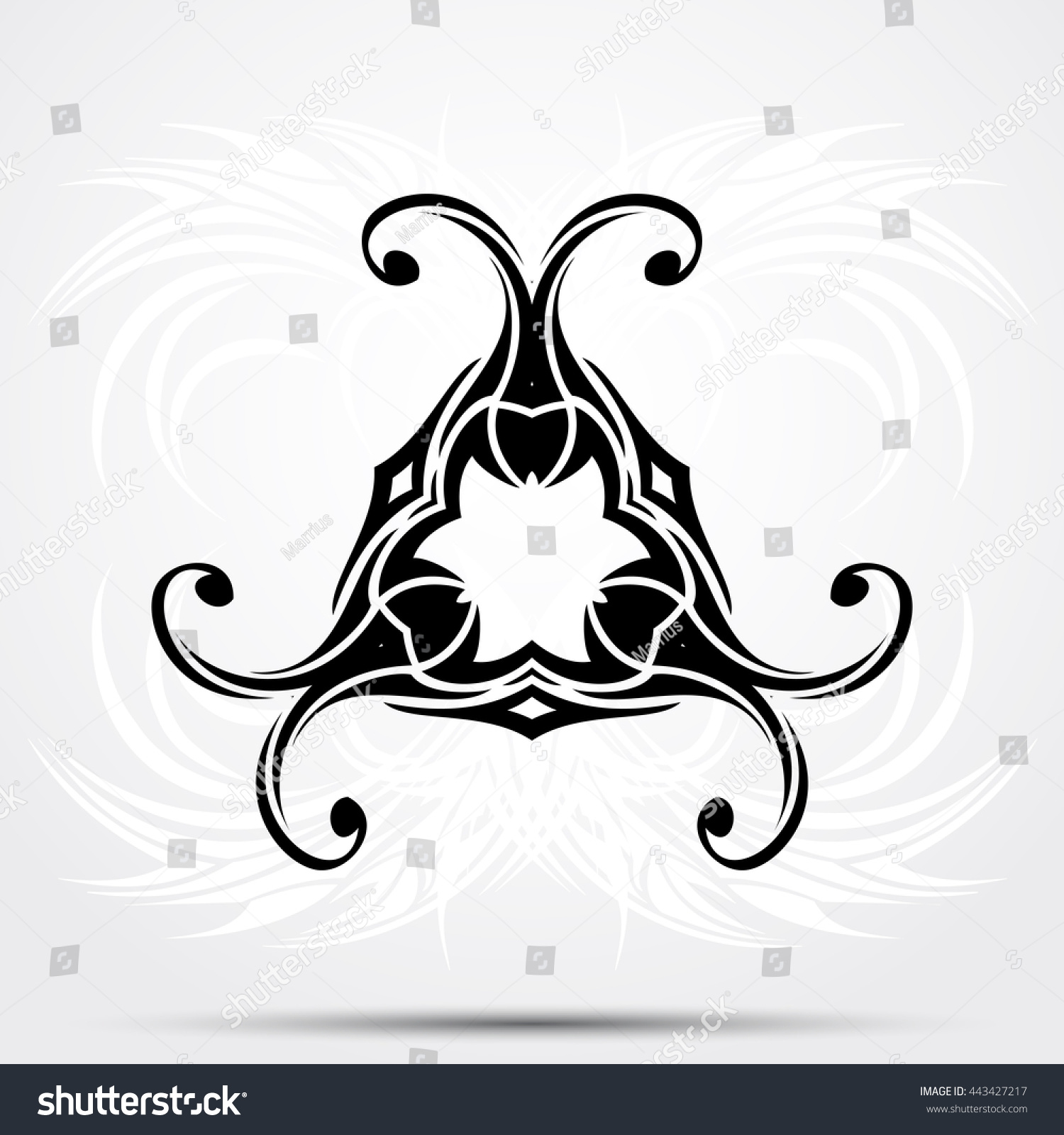 Sharp Tribal Tattoo Vector Illustration Stock Vector (Royalty Free ...