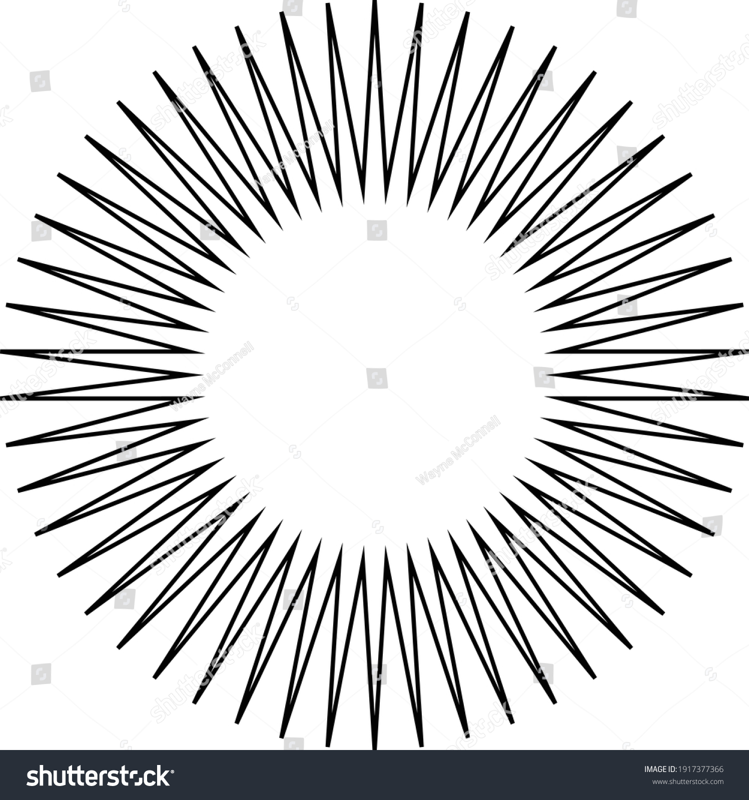 Sharpe Spikes Burst Circle Vector Image Stock Vector (Royalty Free ...