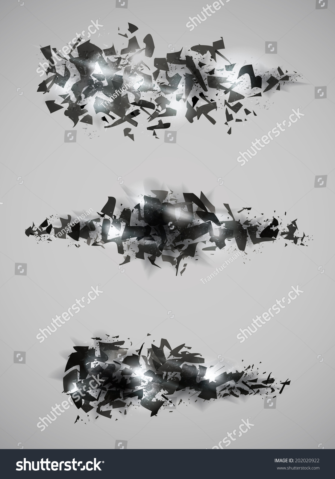 Shattered Effect Design Collection Stock Vector 202020922 : Shutterstock