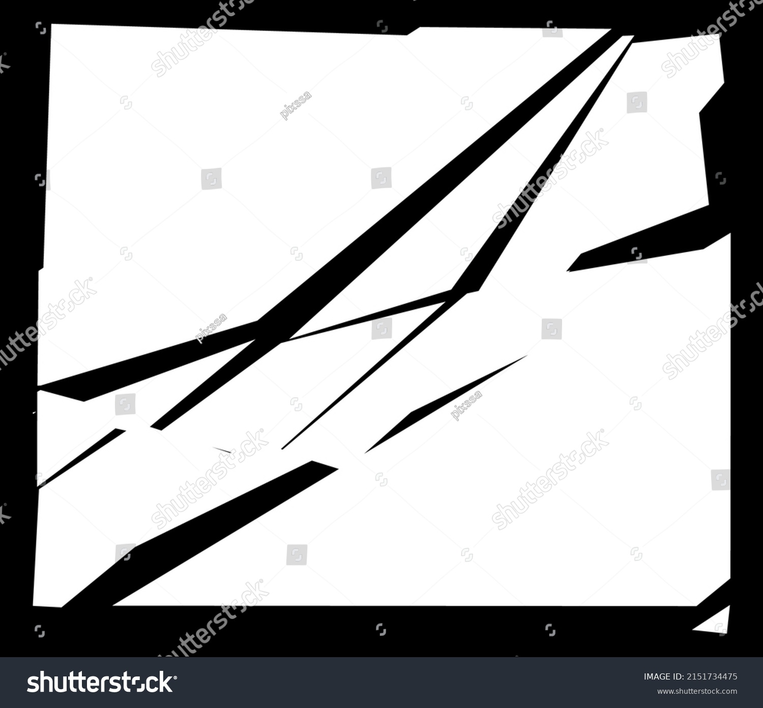 Shattered Fractured Broken Texture Splinters Shards Stock Vector ...