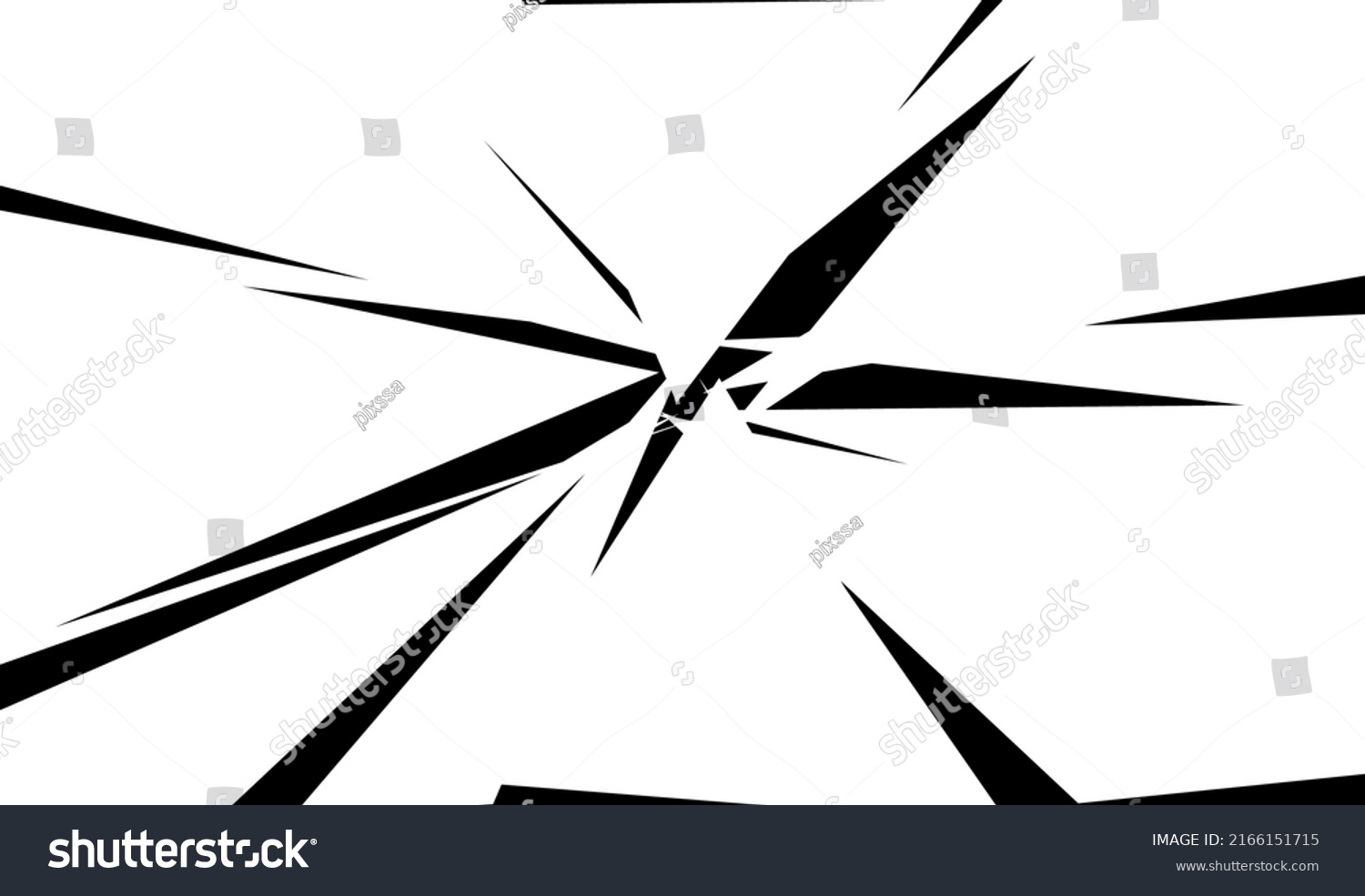 Shattered Fractured Broken Texture Splinters Shards Stock Vector ...