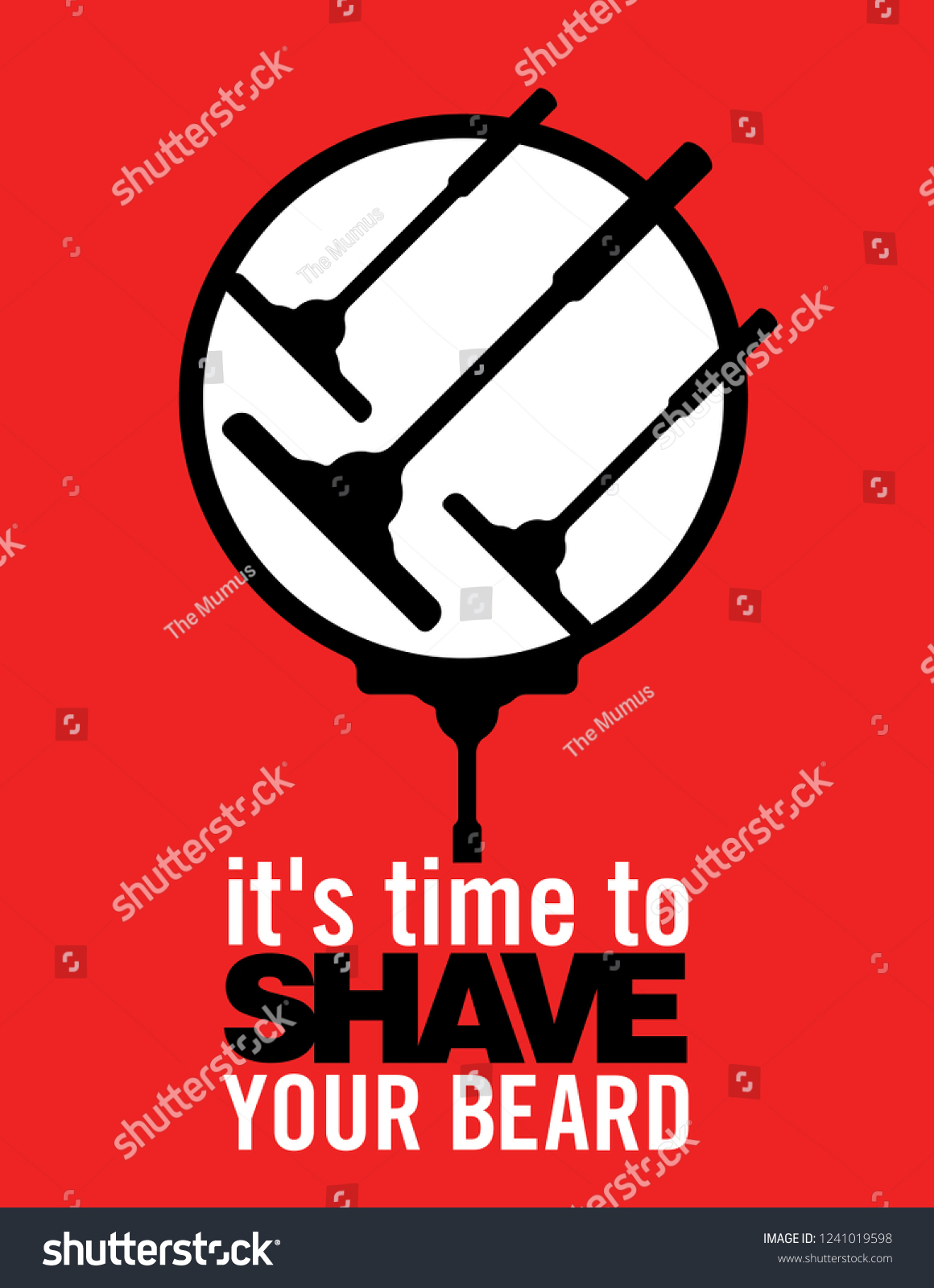 Shave Your Beard Poster Stock Vector (Royalty Free) 1241019598 ...