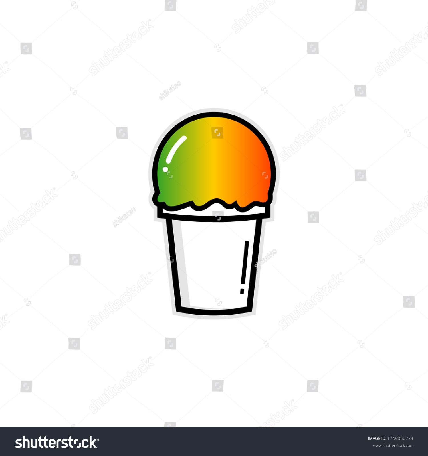 Shaved Ice Stock Vector Logo Image Stock Vector (Royalty Free ...