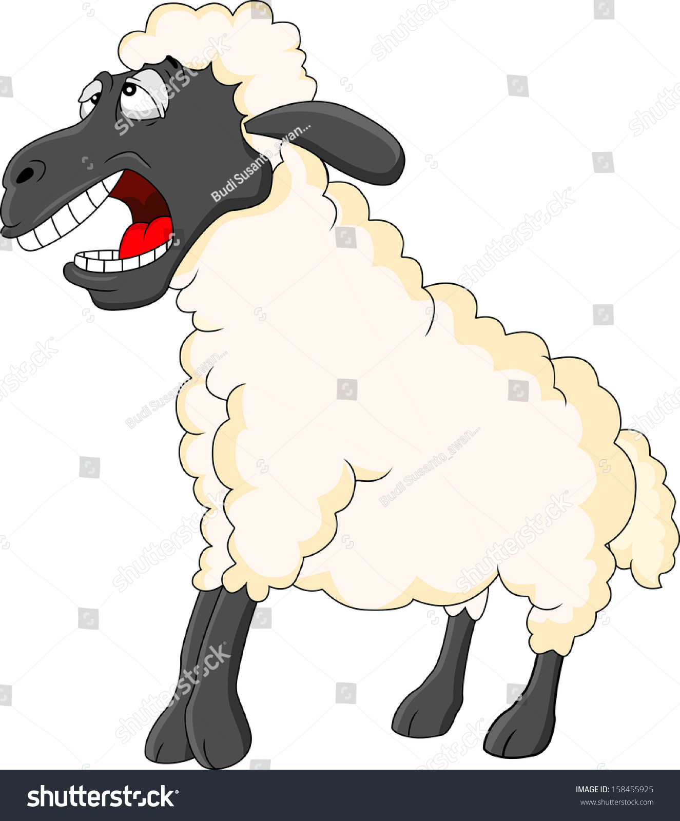 Sheep Cartoon Stock Vector (Royalty Free) 158455925