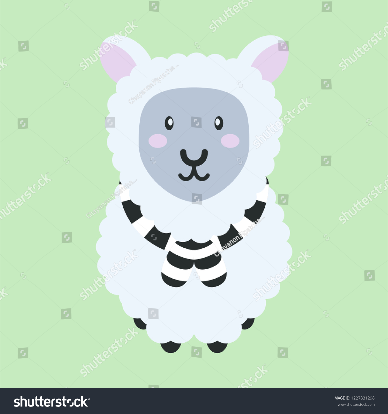 Sheep Cartoon Icon Stock Vector (Royalty Free) 1227831298