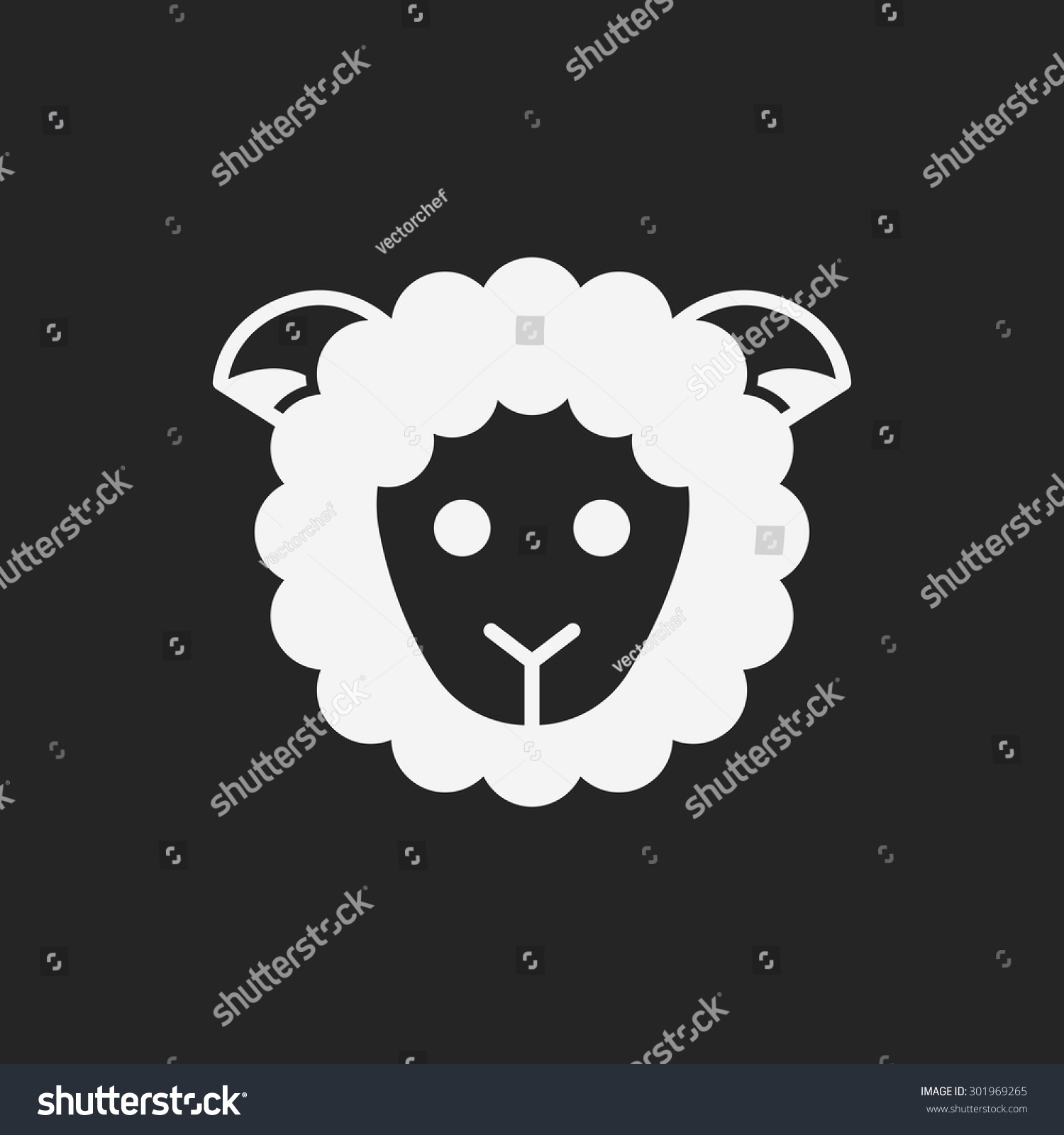 Sheep Icon Stock Vector (Royalty Free) 301969265