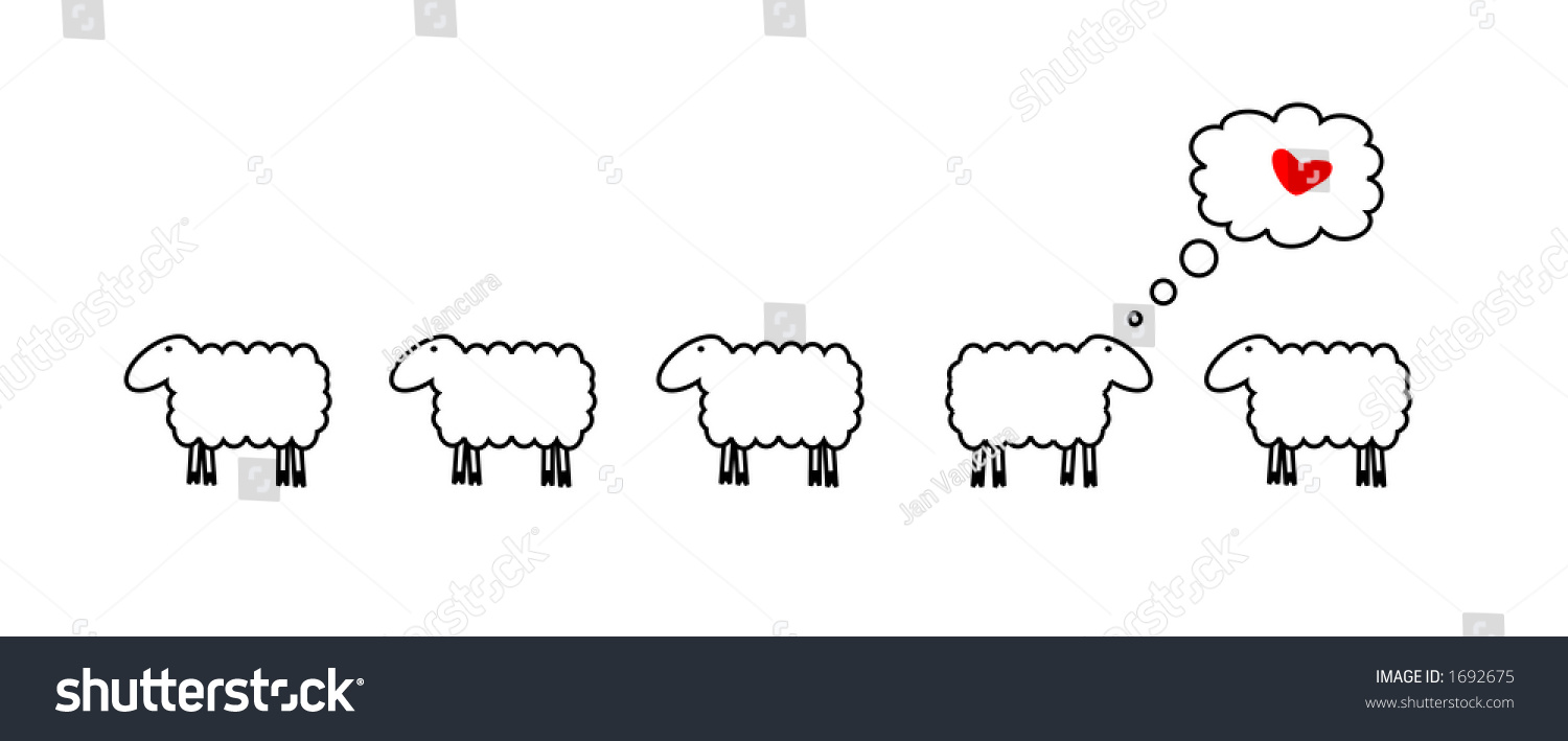 Sheep Love Stock Vector (Royalty Free) 1692675 | Shutterstock