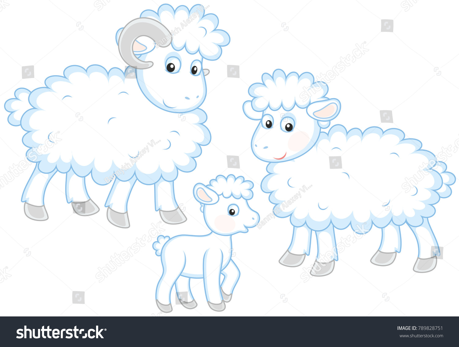 Sheep Lamb Ram Stock Vector (Royalty Free) 789828751 | Shutterstock