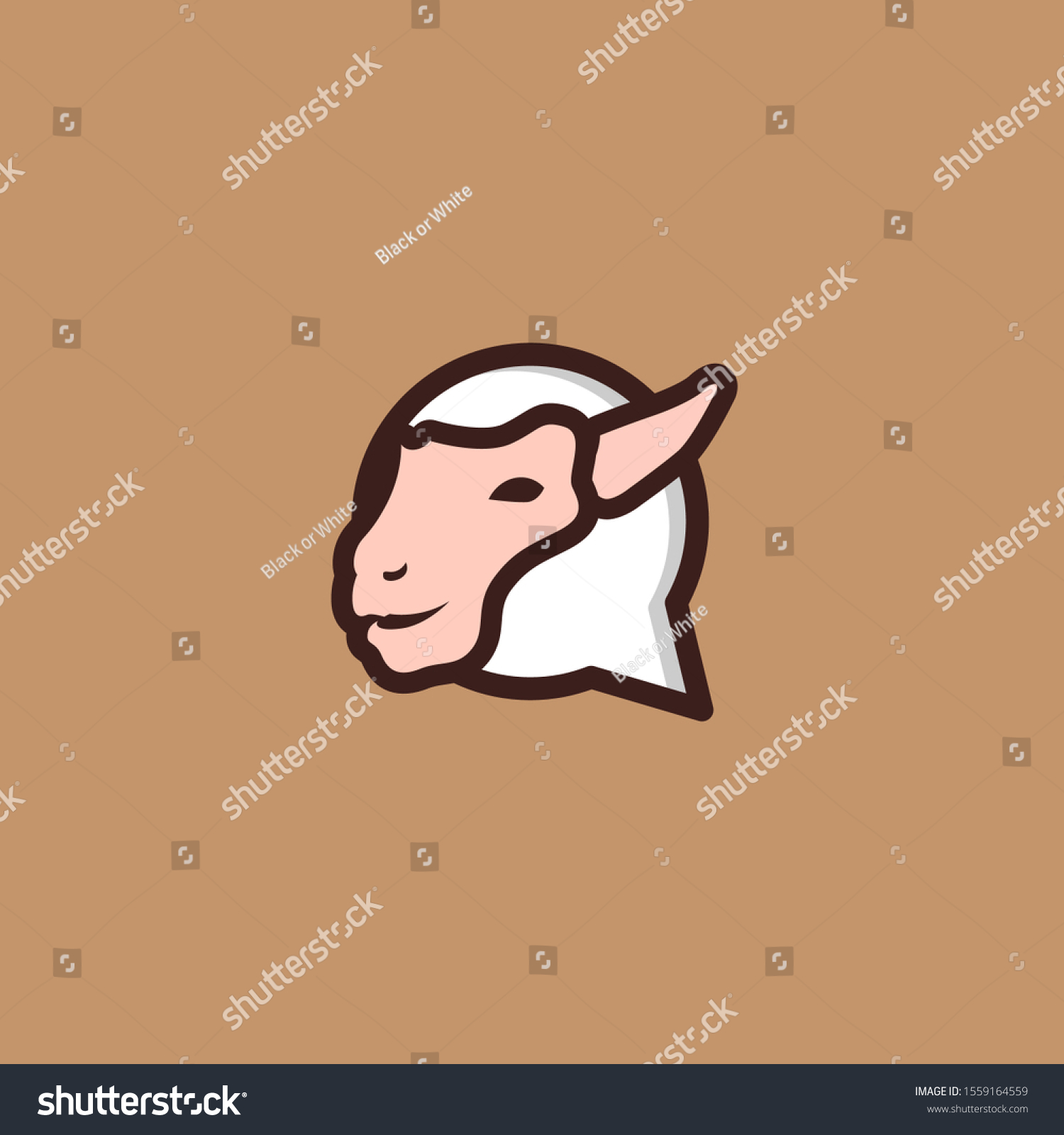 Sheep Logo Design Vector Template Stock Vector (Royalty Free ...